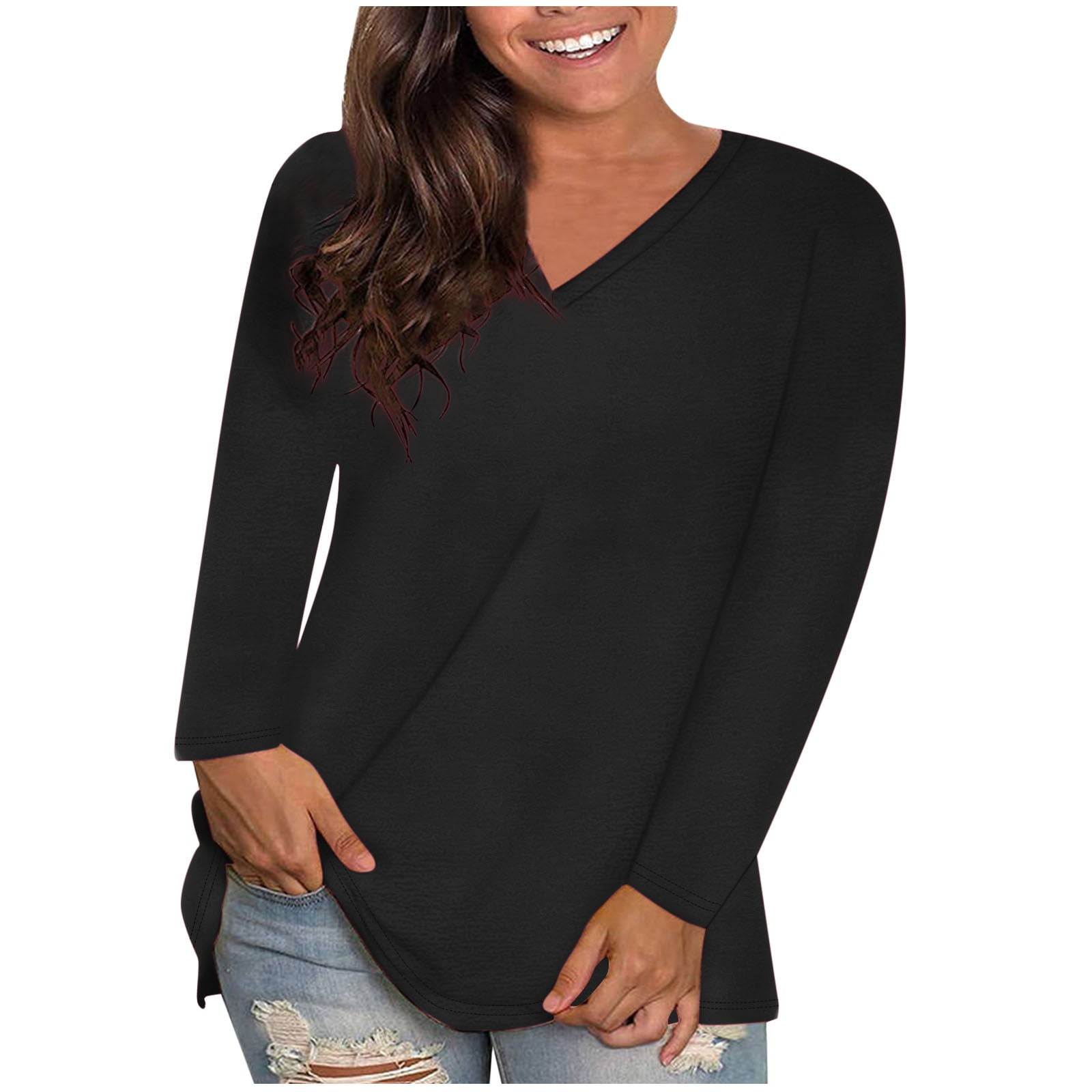 Loopsun Plus Size Womens Tops, Long Sleeve Shirts for Women, Women's ...
