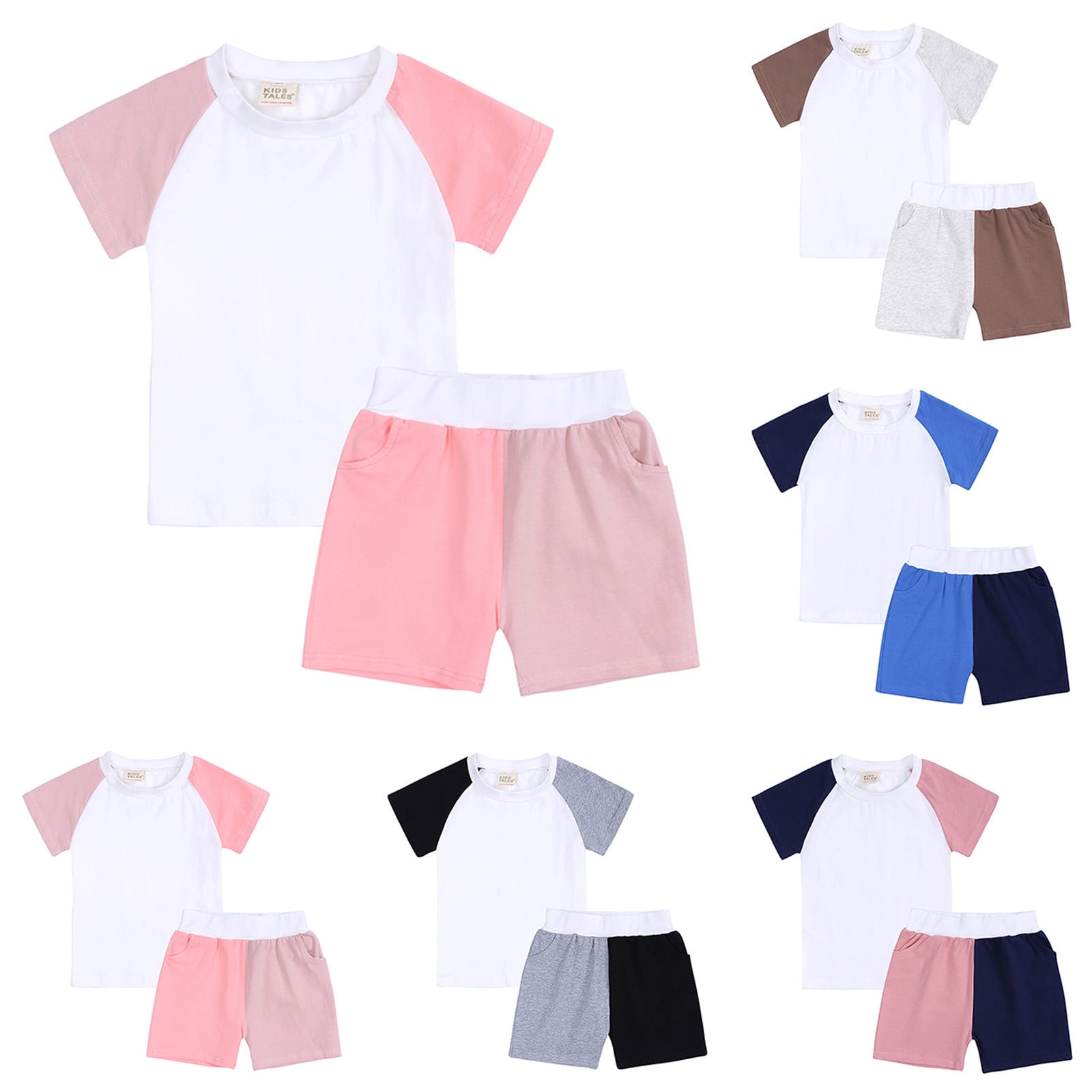 Summer Savings Clearance 2025 Bovxnpu Summer Boys Girls 2 Piece Outfits ...