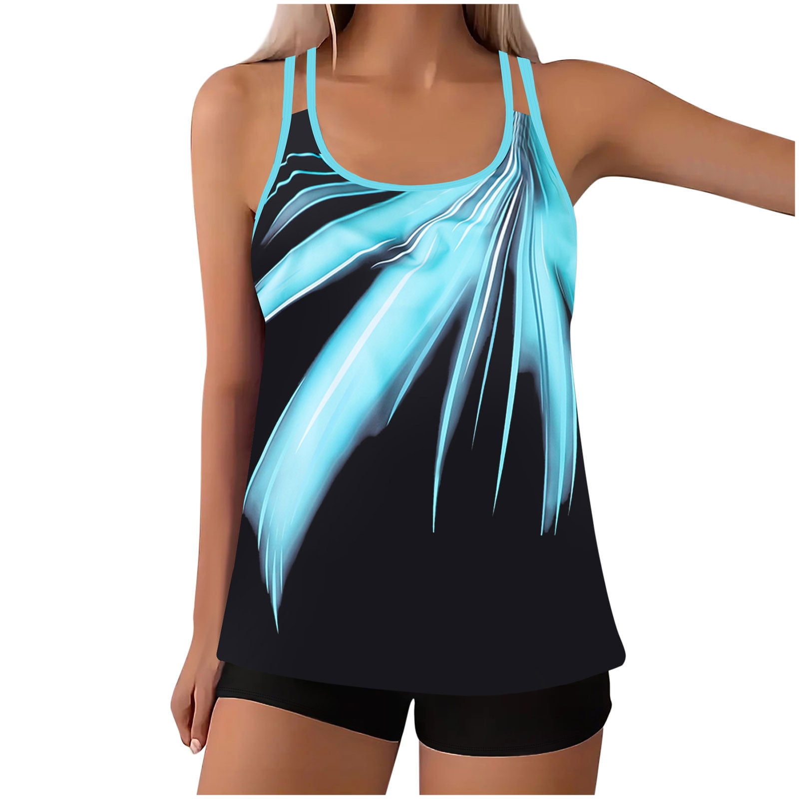 Bovxnpu Summer Tankinis Swimsuit for Women, Two Piece Bathing Suits ...