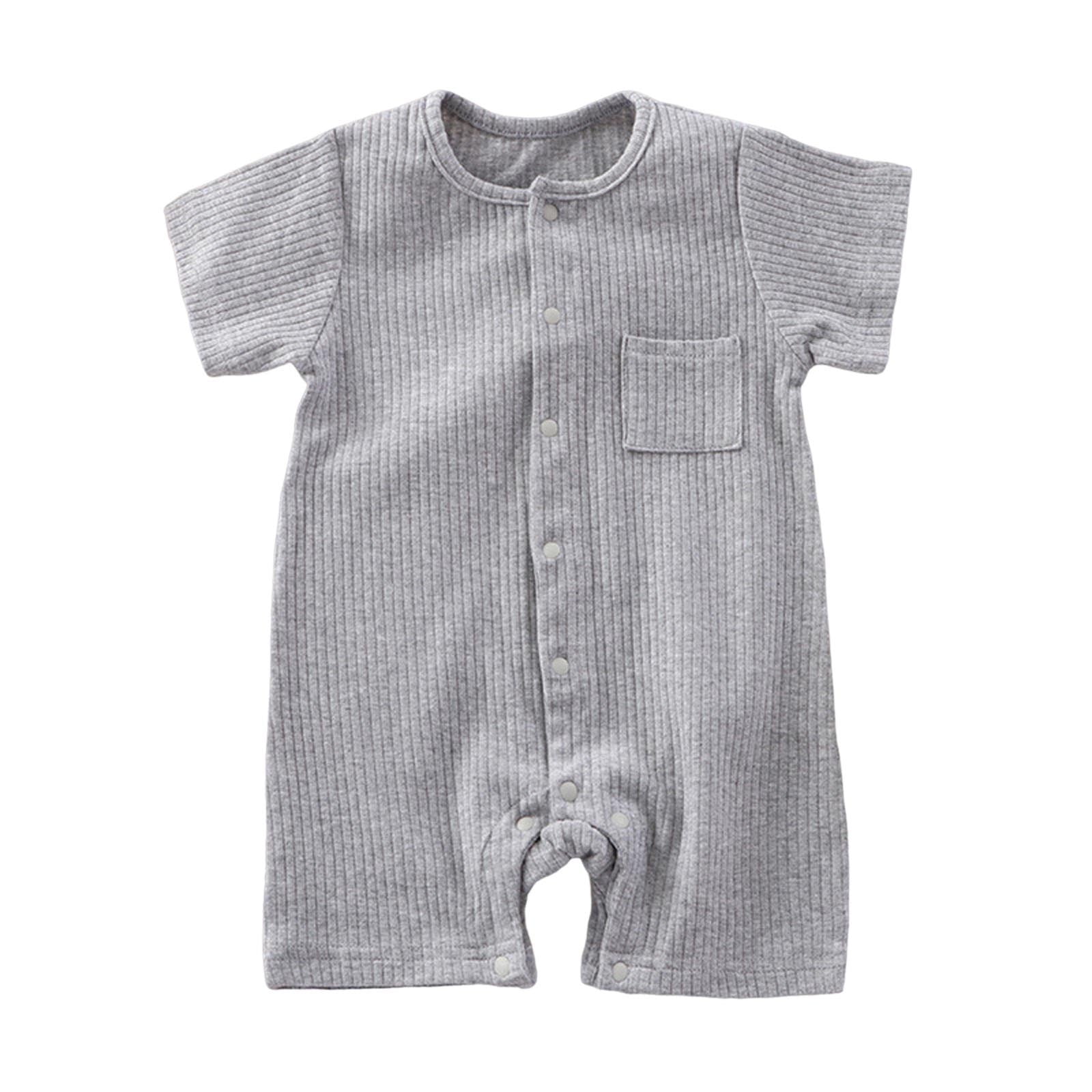 Loopsun Romper, Children's Solid Breathable Cotton Jumpsuit Summer ...