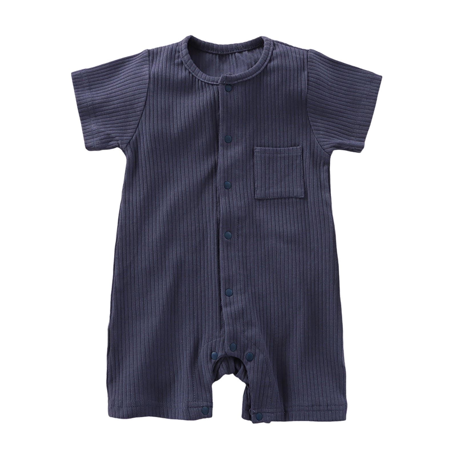 Loopsun Romper, Children's Solid Breathable Cotton Jumpsuit Summer ...