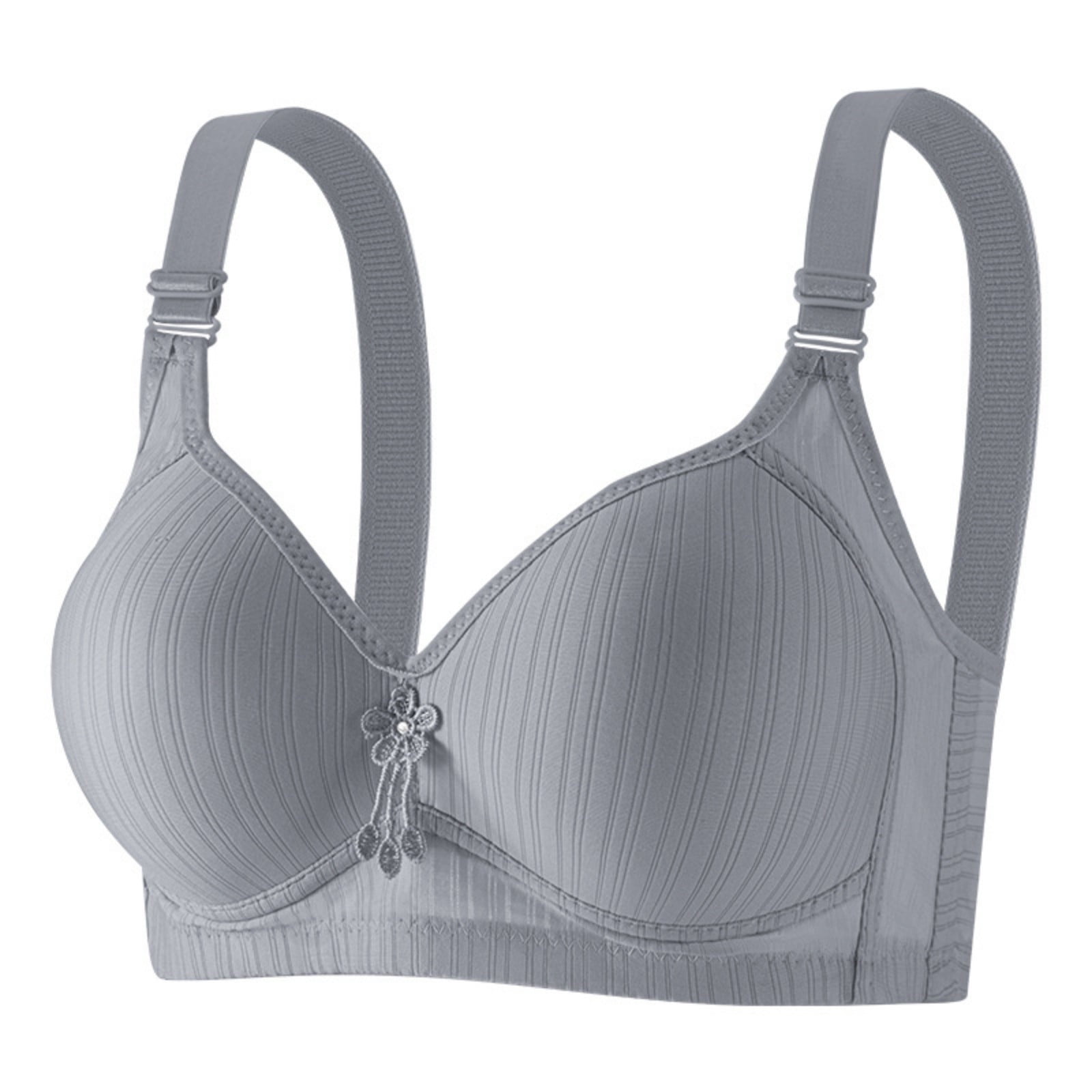 Summer 2025! Ohufall Womens Plus Size Bra,Woman's Printing Gathered ...