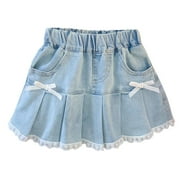 Jordache Girls Pleated Denim Skirt, Sizes XS-XXL - Walmart.com