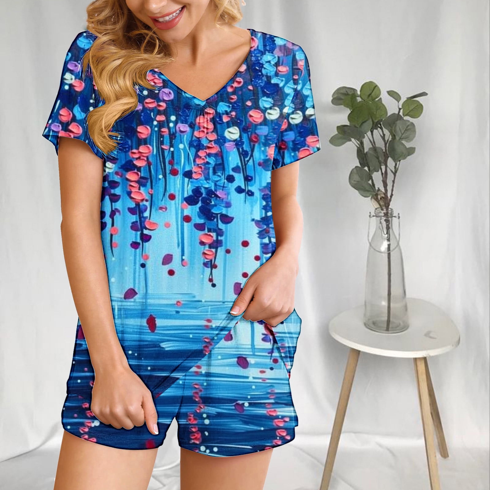 Summer Savings Clearance 2025!Women Plus Size Short Sets 2 Piece ...