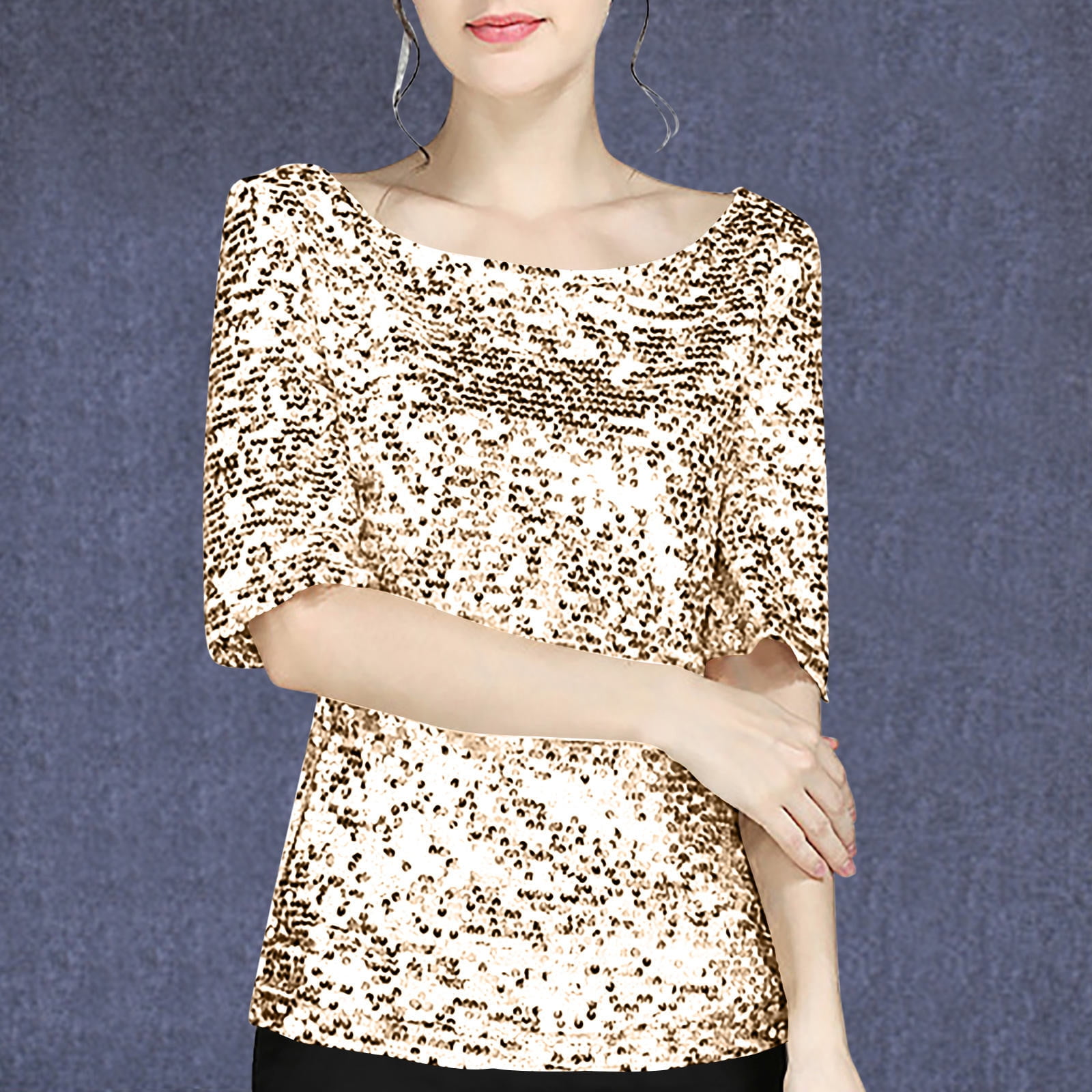 Summer Savings Clearance! Axiiglly Women's Plus Size Sparkle Sequins ...
