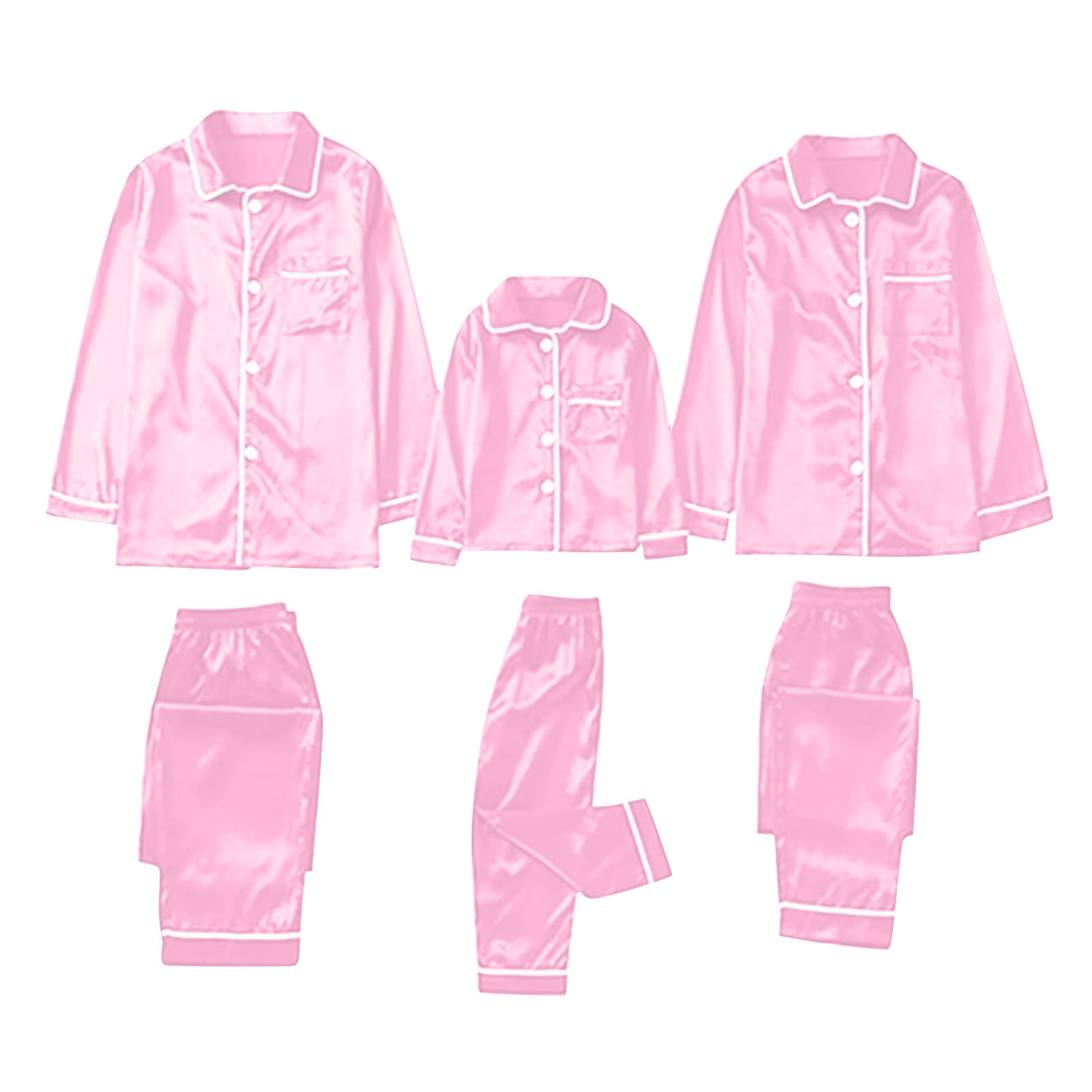 Summer Savings Clearance! Bxsruta 2 Piece Pajamas Set Satin Christmas ...