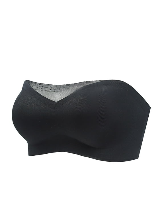 YouLoveIt Women's Bandeau Bra Lace Chest Wrap Floral Lace Tube Top Bra ...