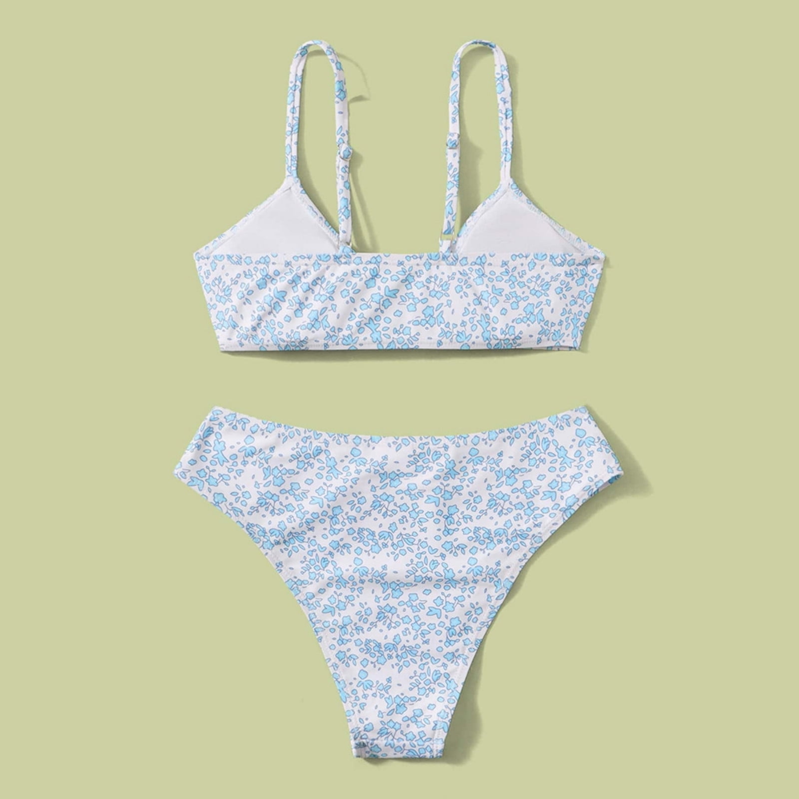 Edvintorg Girls Swimwear 2025 Summer Floral Print Two Piece Bathing ...