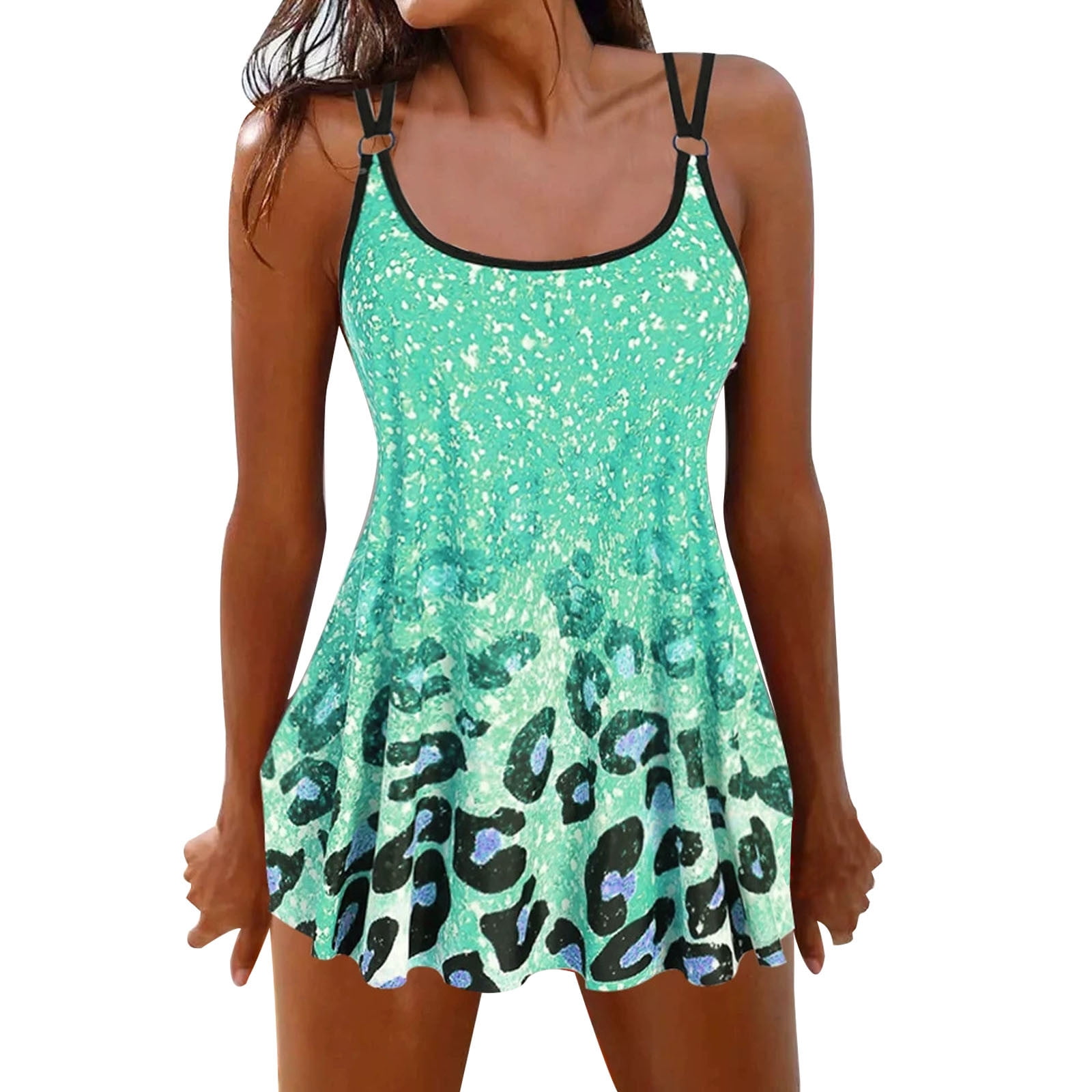 Summer Savings Clearance! Edvintorg Vintage Leopard Print Swimsuit For ...