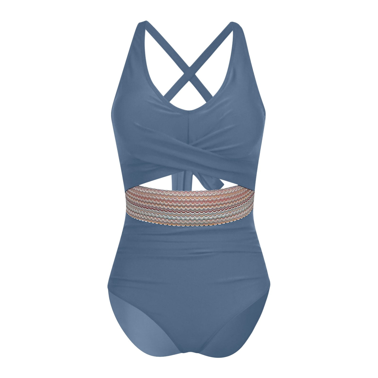 Enjoytime Womens Swimsuits Tummy Control Hign Waisted Cut Out Tie Knot ...