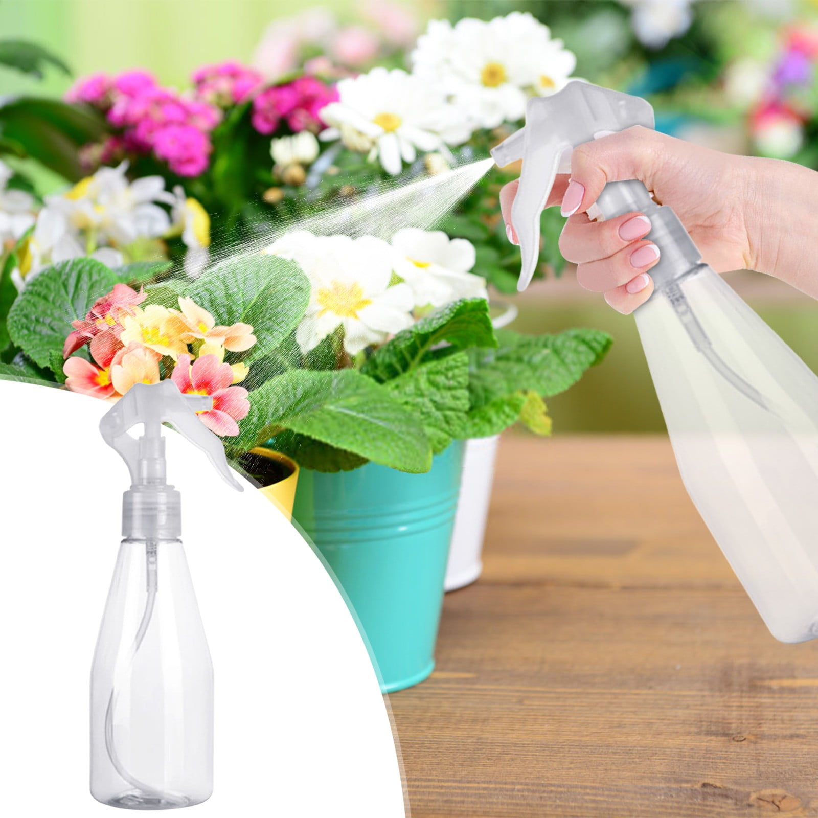 Fwttom Spray Bottles for Cleaning, Empty Plastic Push-type Spray Bottle ...