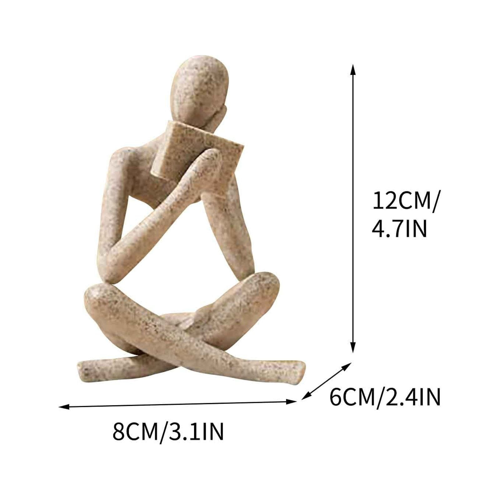 Zeceouar Decorations for Home Abstract Figure Reading Statue Decorative ...