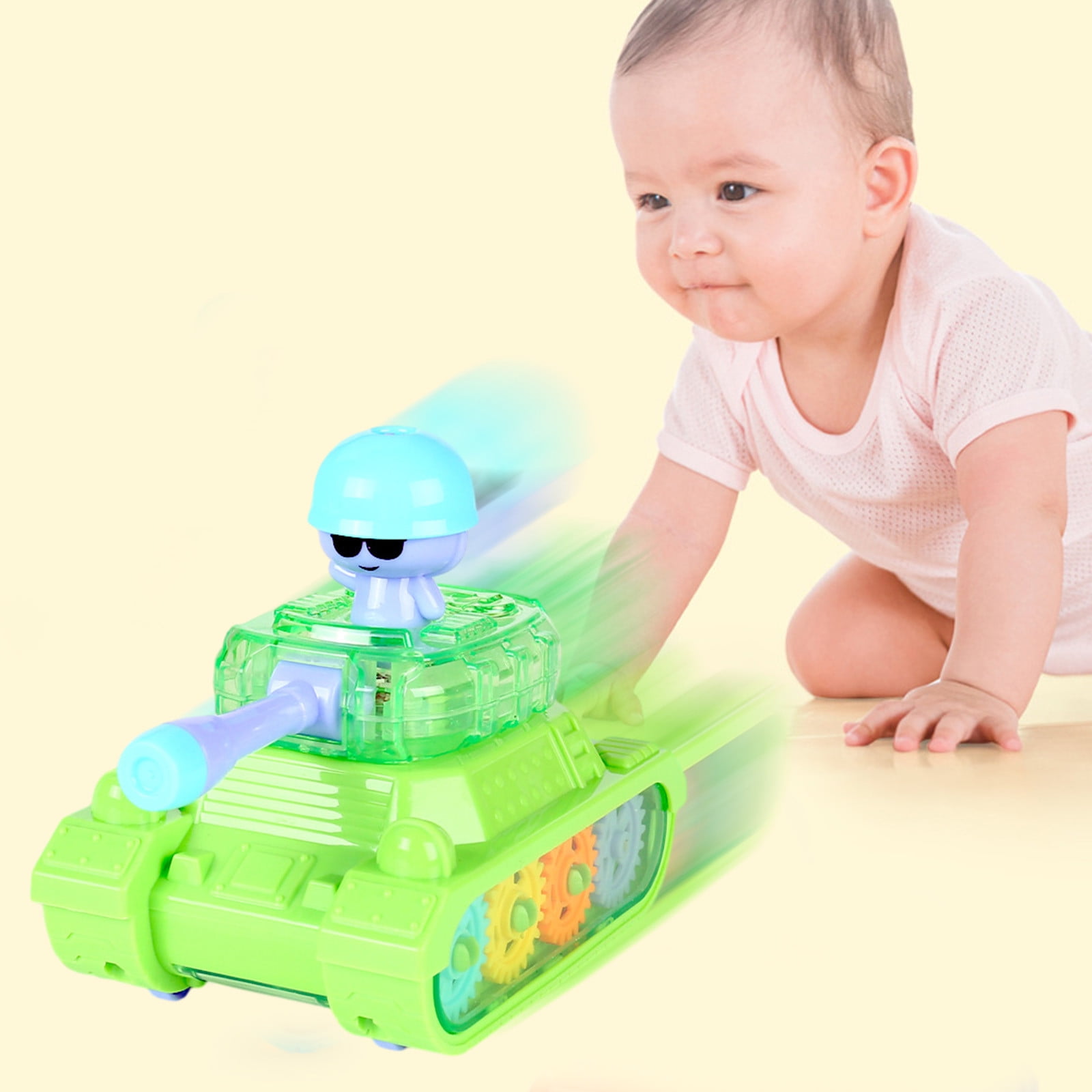 Summer Savings Clearance! Light Up Transparent Toy Tank for Kids, Bump ...