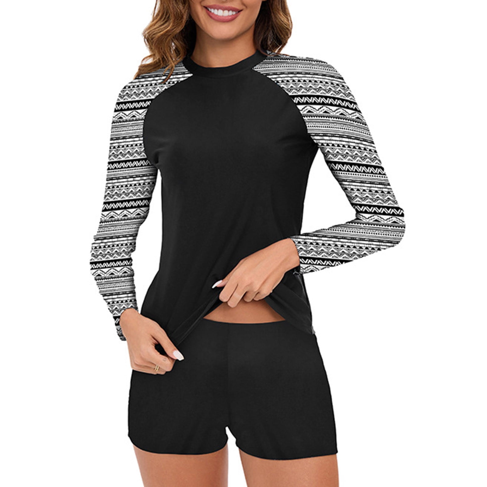 Summer Savings Clearance Sawvnm Swimsuit Women Long Sleeve Tops And ...