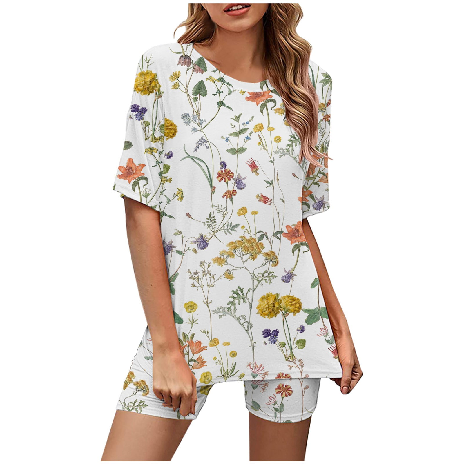 Summer Savings Clearance Short Sets Xihbxyly Linen Short Sets for Women ...