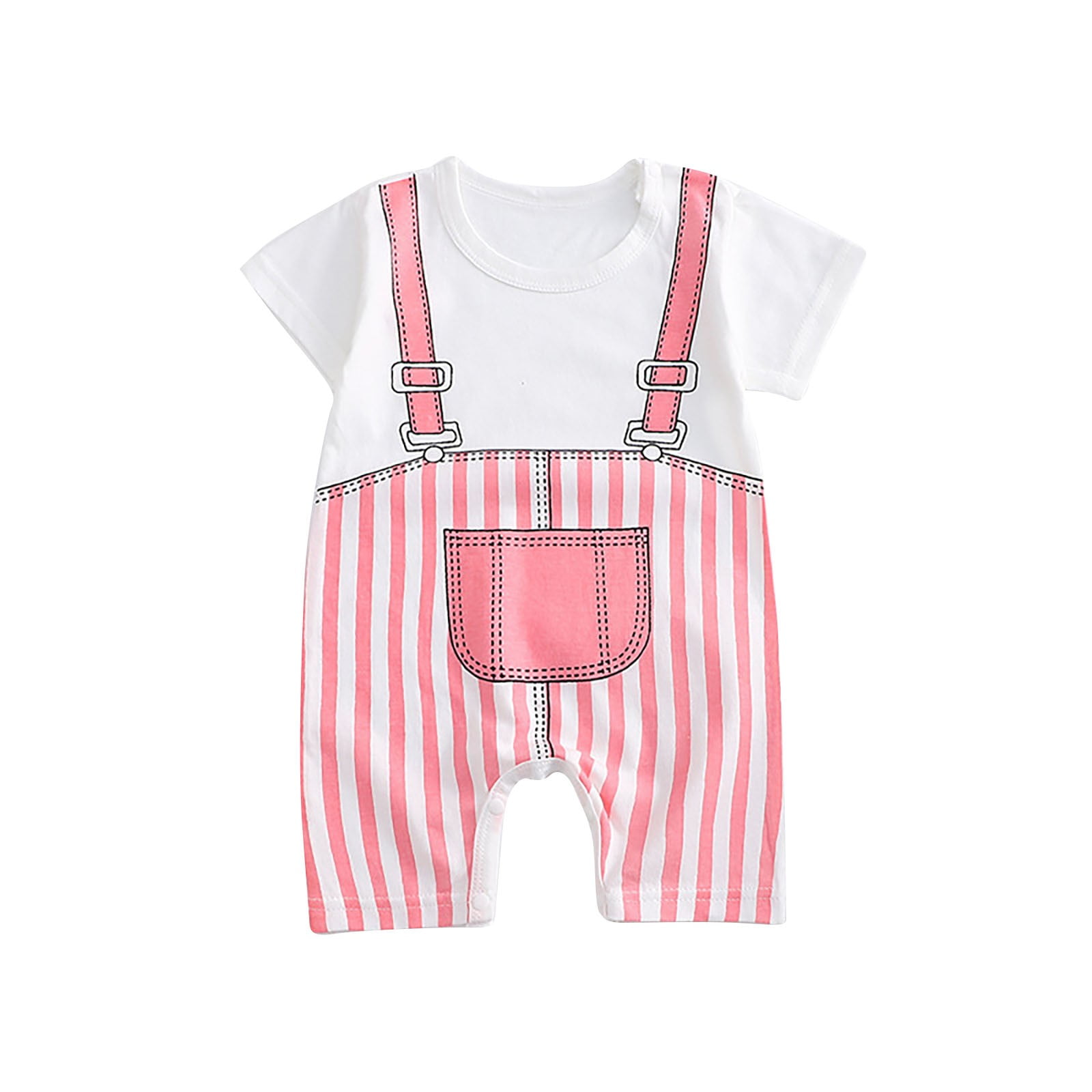 Summer Savings Clearance! Stamzod 0-15M Newborn Baby Boys Girls One Piece Romper Short Sleeve ...