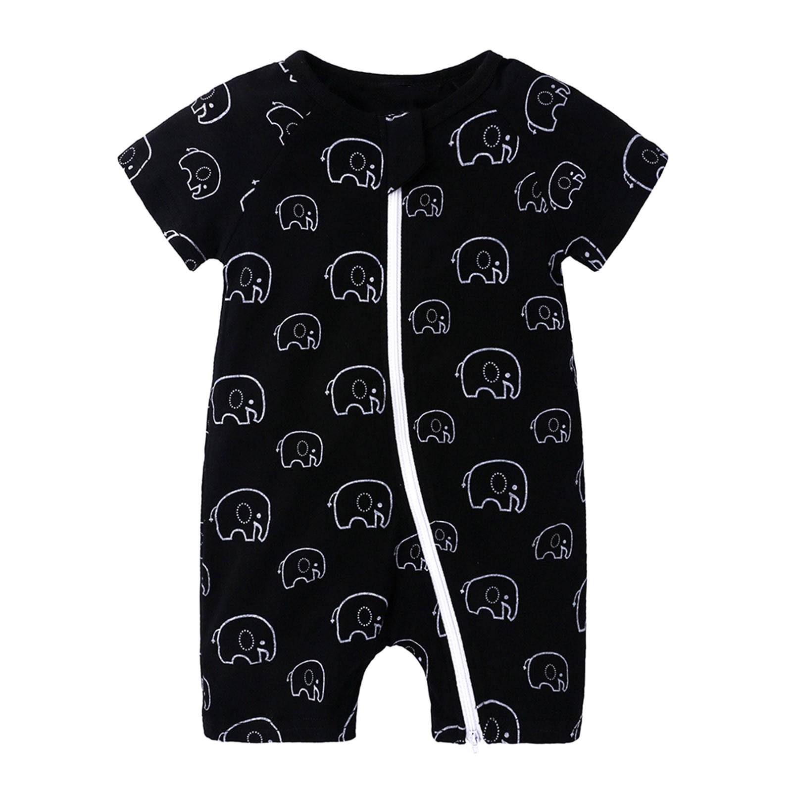 Summer Savings Clearance Stamzod Cotton Romper Newborn Infant Baby Girl Boy Double Zipper ...