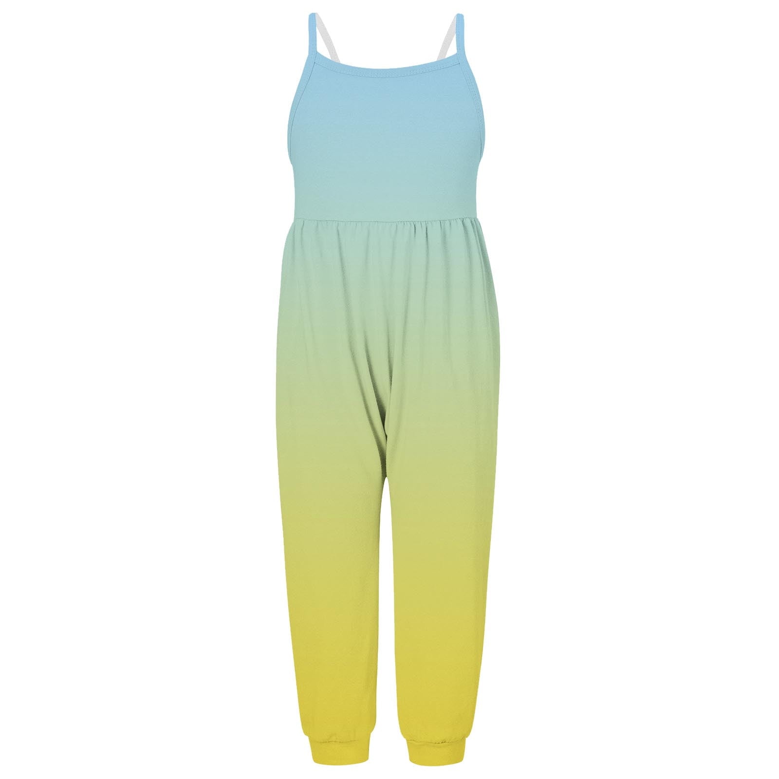 Summer Savings Clearance! Stamzod Toddler Baby Girl Sleeveless Jumpsuit backless gradient Color ...