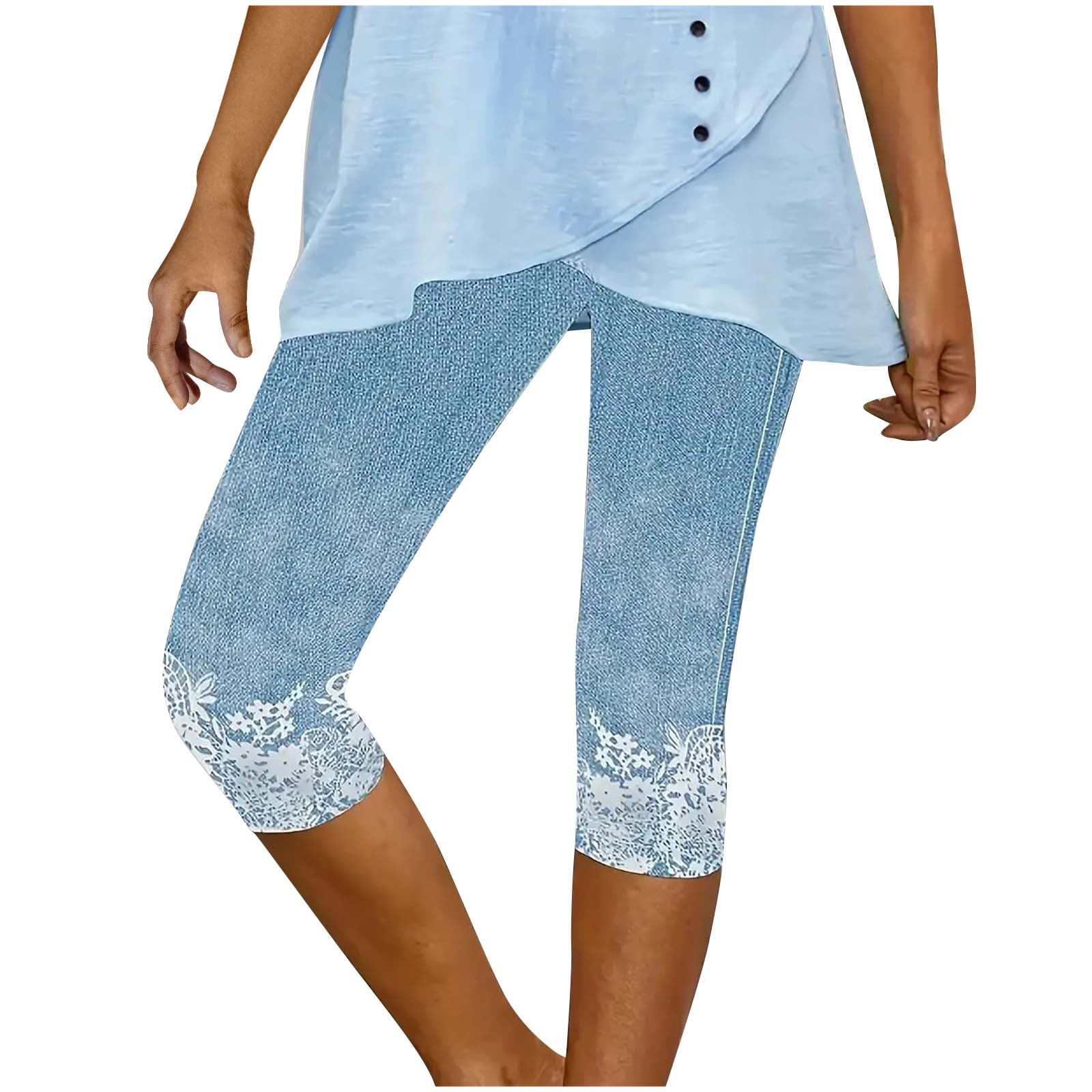 Summer Savings Clearance! Stamzod Womens Leggings Summer Solid Color ...