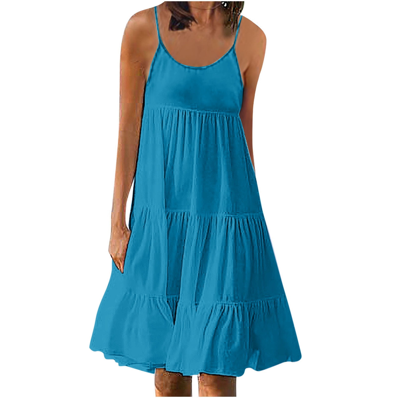 Summer Savings Clearance Titcea Summer Dresses For Women 2024 Solid
