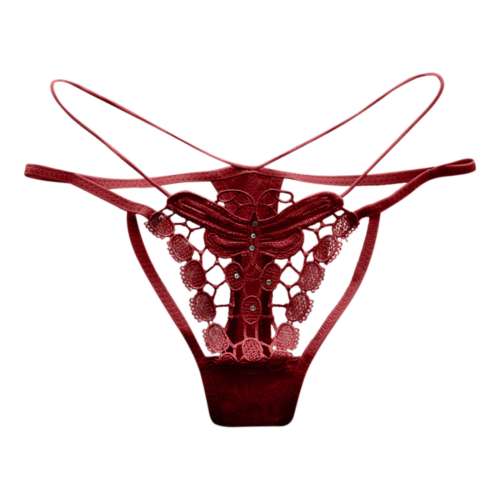 Clothing 2025 Thongs for Women Low Waist Mesh Briefs Solid Color Cotton ...
