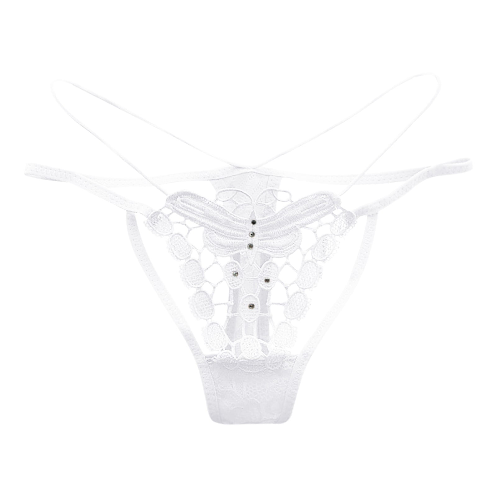 Summer Savings Clearance Thongs for Women Low Waist Mesh Briefs Solid ...