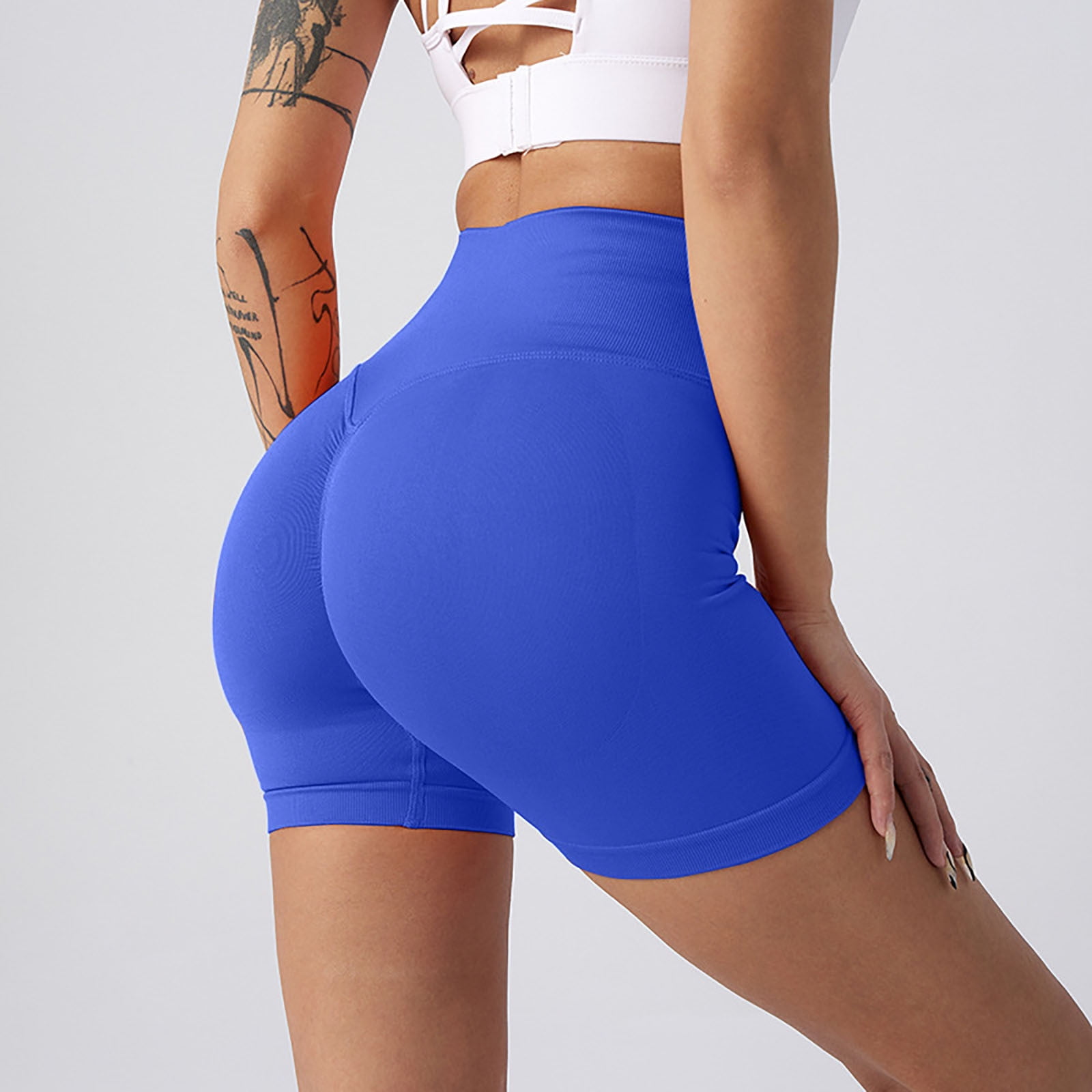 Titcea Gym Shorts Women High Waisted Hip Lifting Fitness Yoga Bike ...