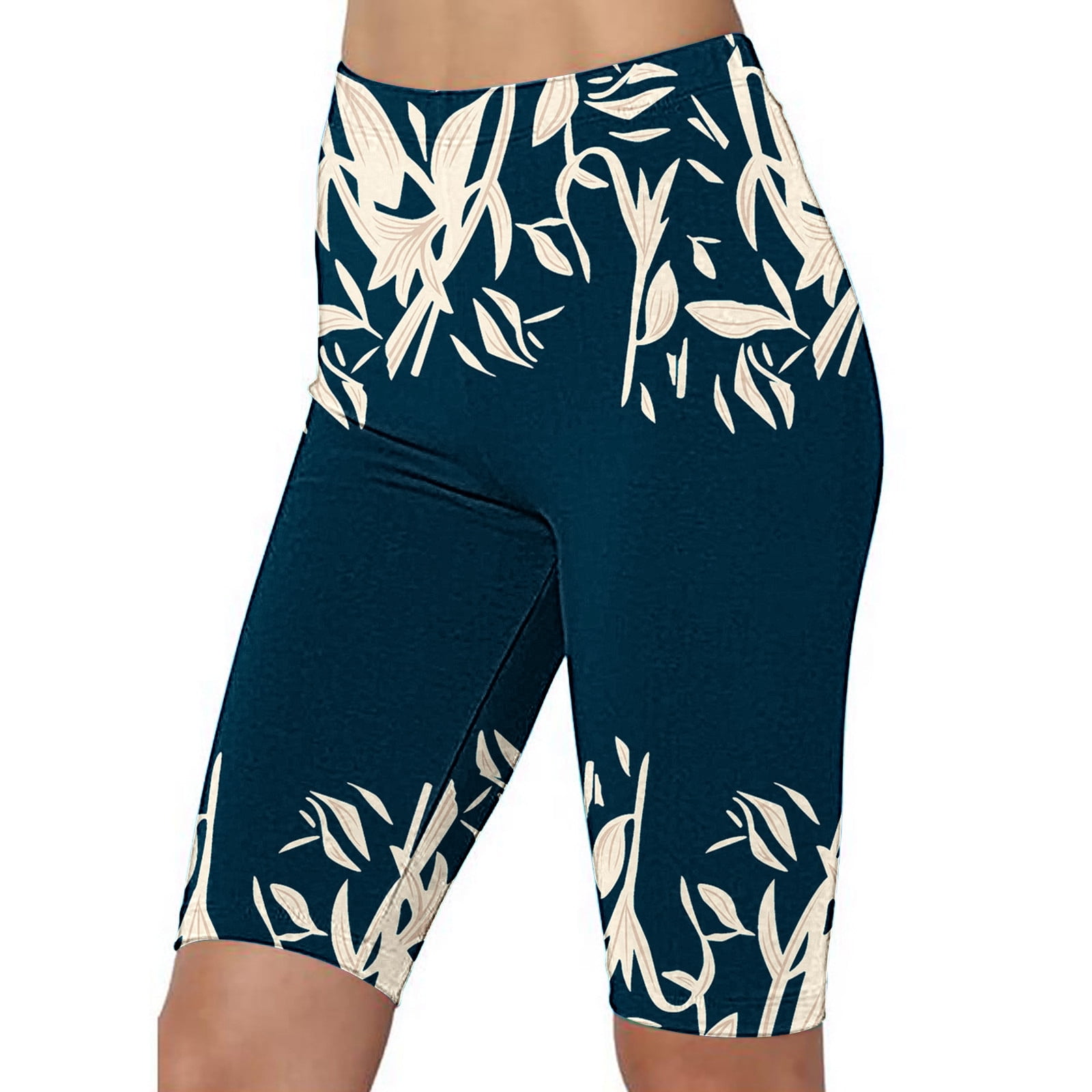 Summer Savings Clearance Titcea Yoga Shorts For Women High Waisted Hip Lifting Floral Printed