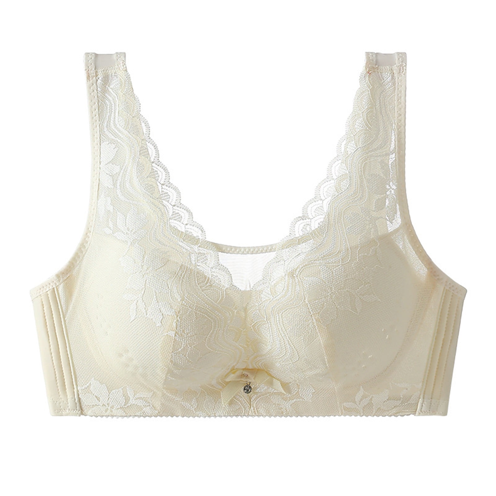 Womens Lace Bras, Deep V Bras for Women No Underwire Wireless Push Up ...