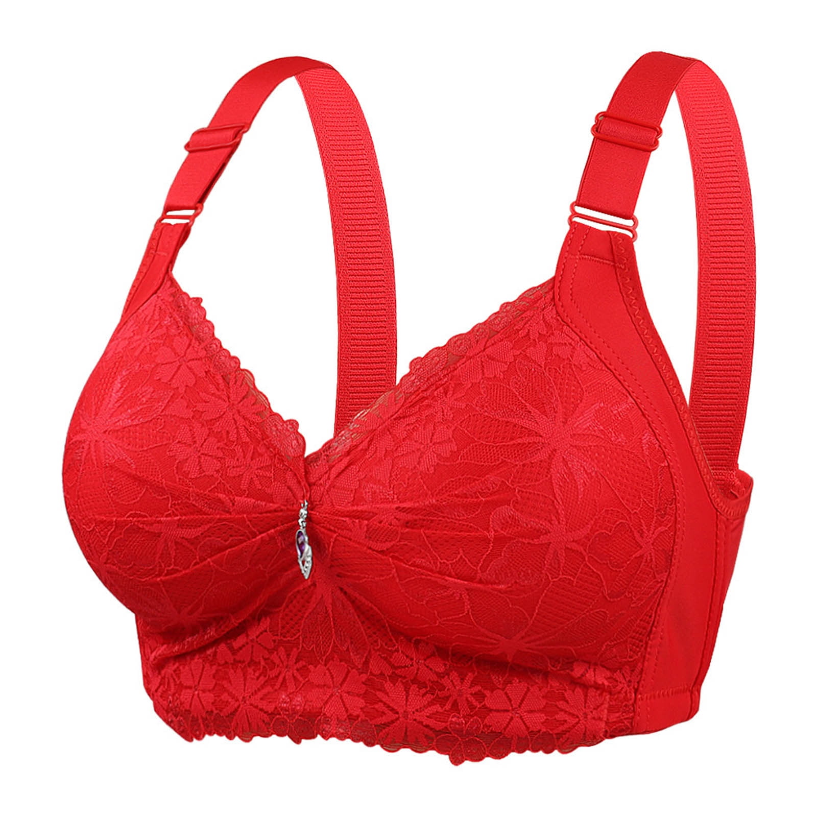 Summer Savings Clearance Cocolona Bras For Women Wirefree Wireless Bra Sexy Lace Bra Thin