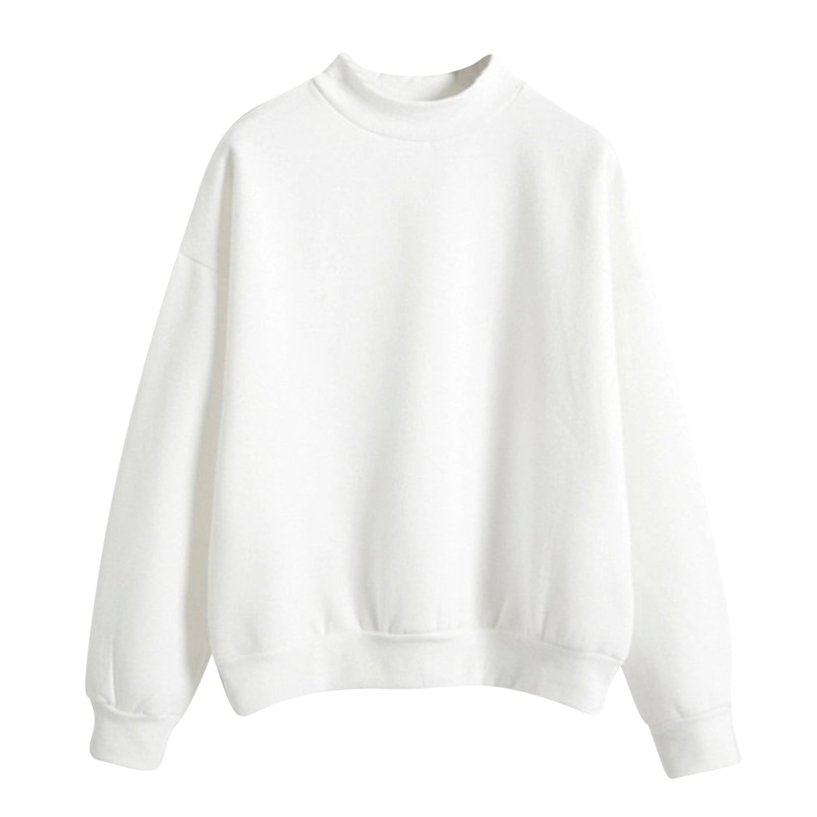 yievot Crewneck Sweatshirts for Women Solid Color Long Sleeve Casual ...