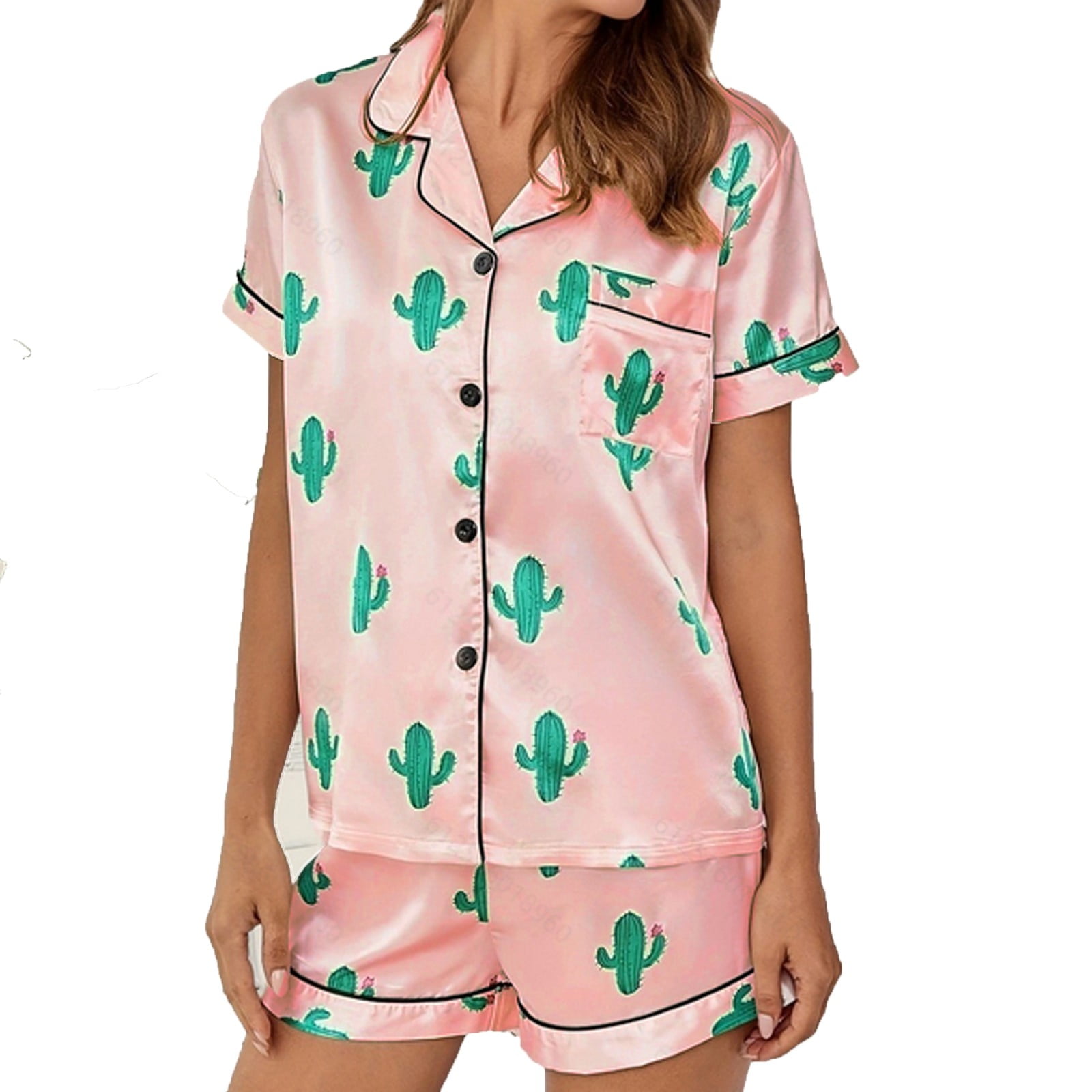 yievot Silk Pajamas Lounge Sets for Women Two Piece Matching Outfits ...
