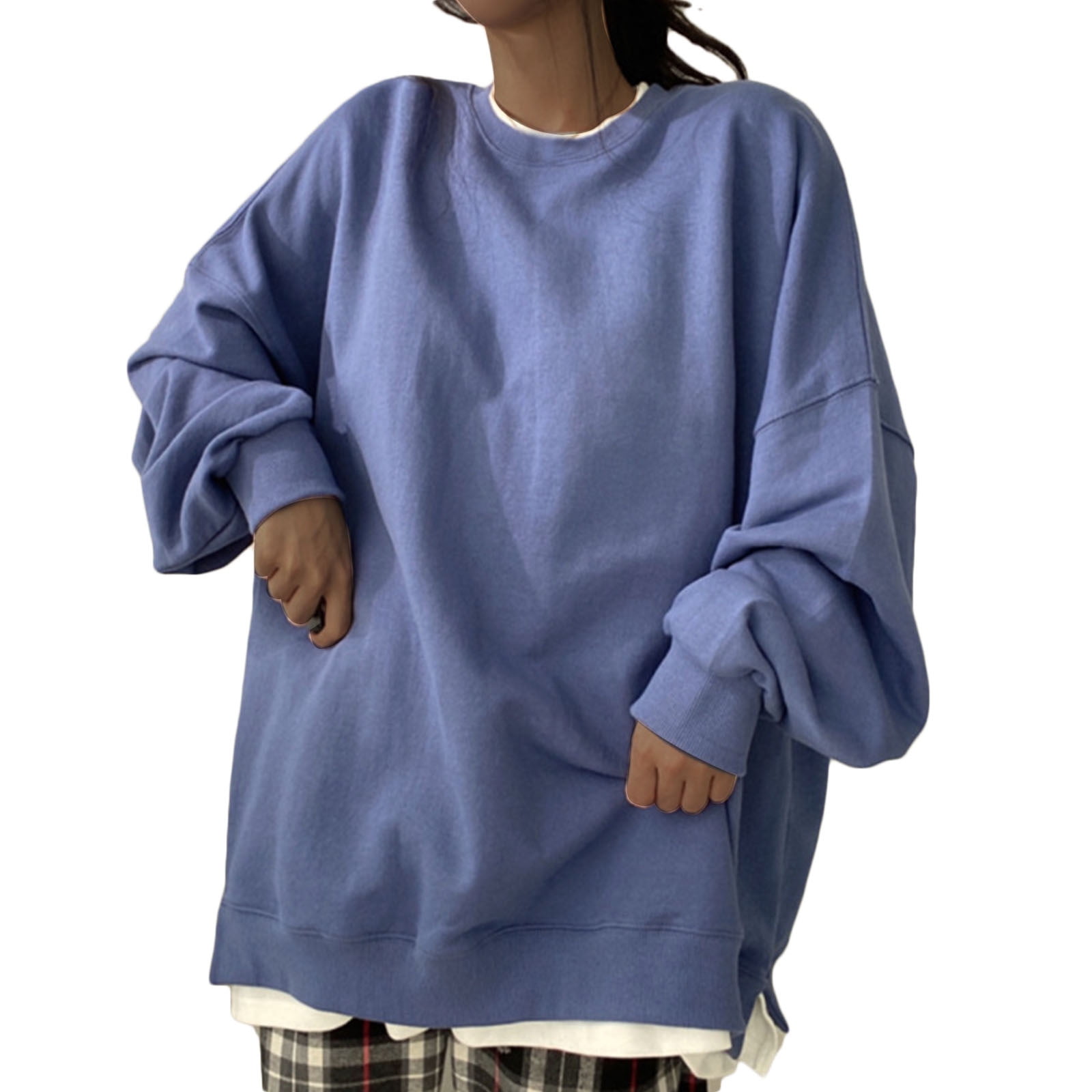 yievot Womens Oversized Sweatshirts Long Sleeve Casual Crewneck ...