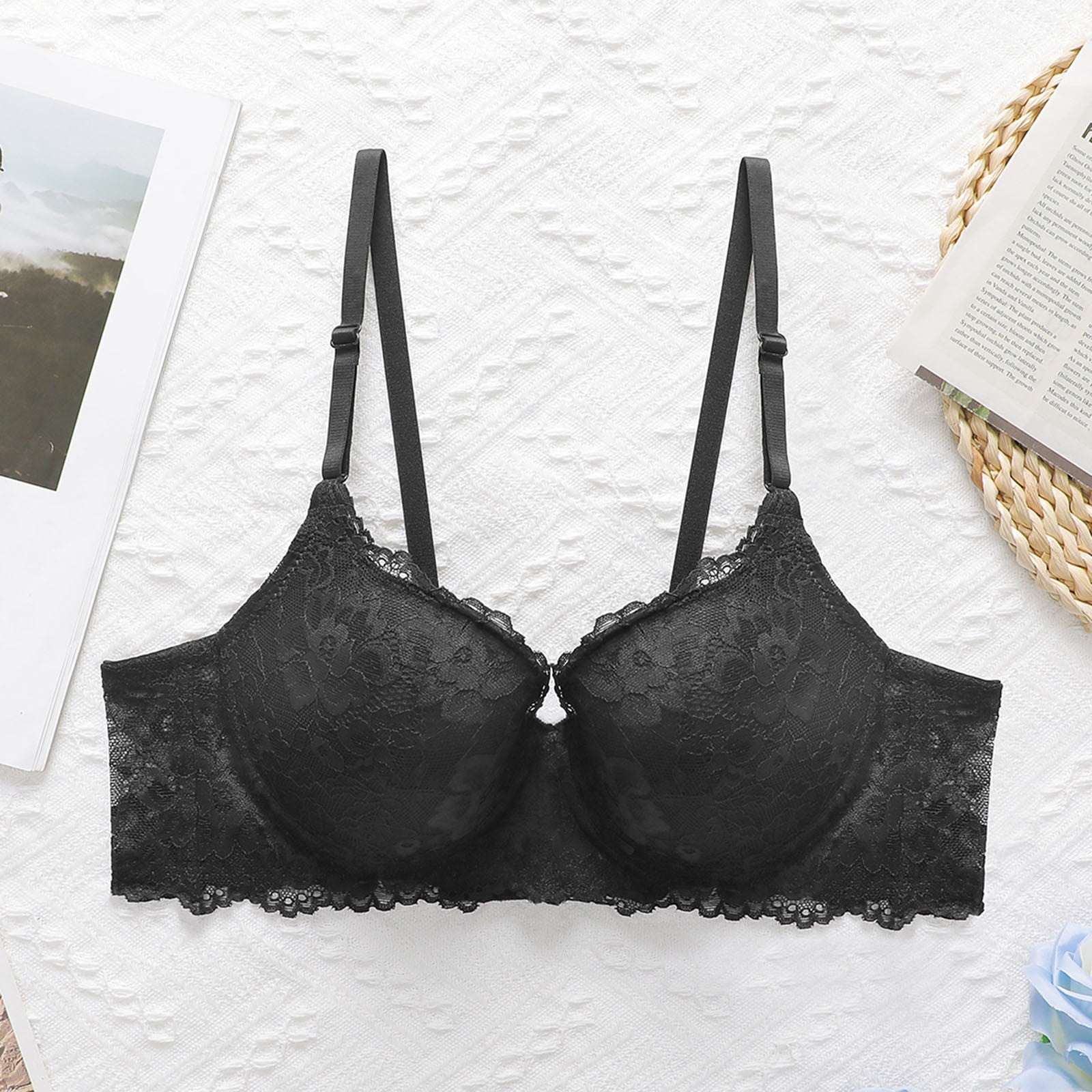 Summer Savings, Fashion Women Bra, Lace Solid Color, Steel Rims, Sexy Lingerie Underwear, For ...