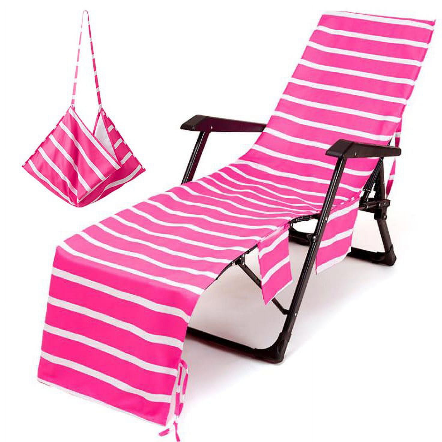 Summer Savings!Hiroekza Beach Chair Cover With Side Pockets,Microfiber ...