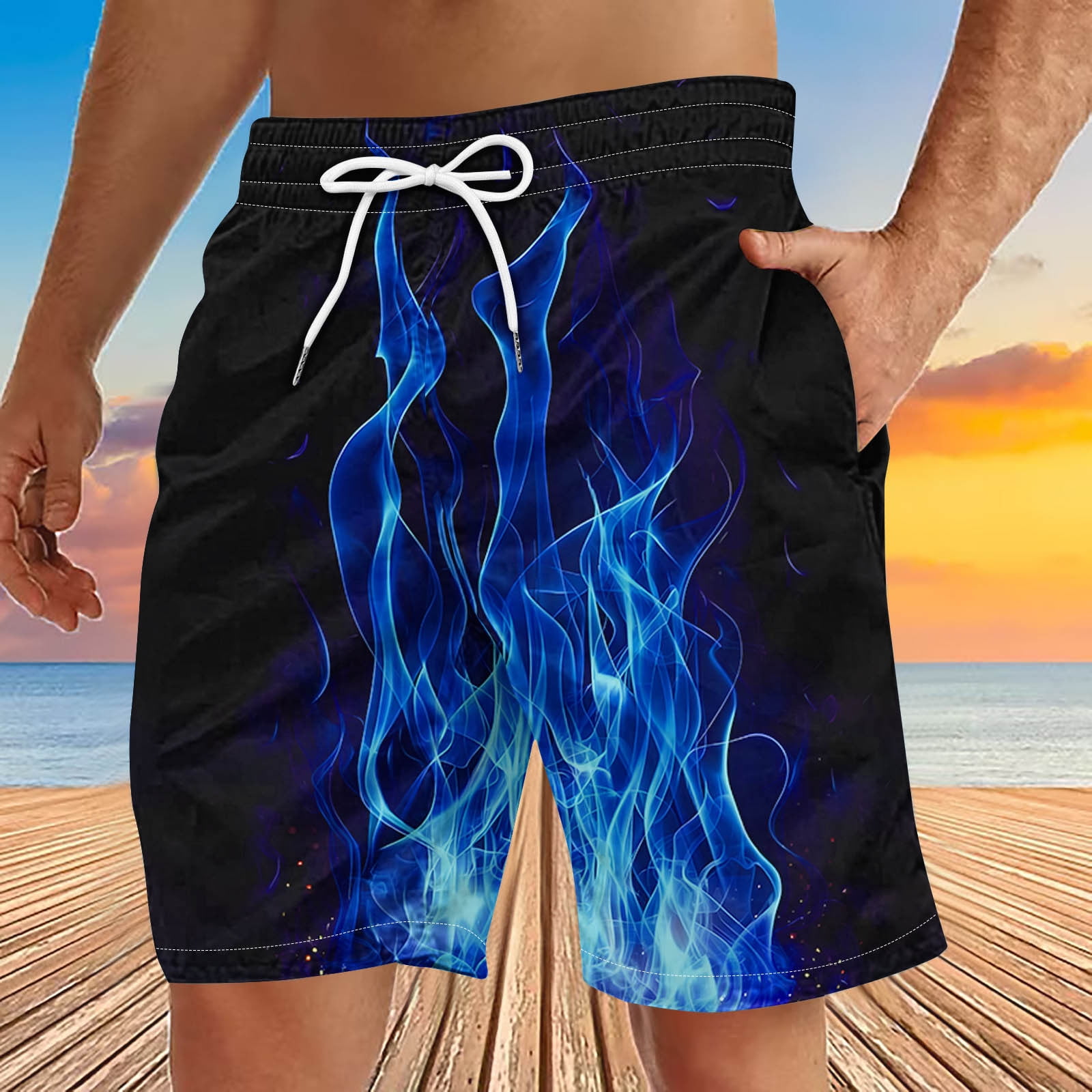 Summer Savings! MELDVDIB Mens Quick Dry Swim Trunks Big &Tall Bathing ...