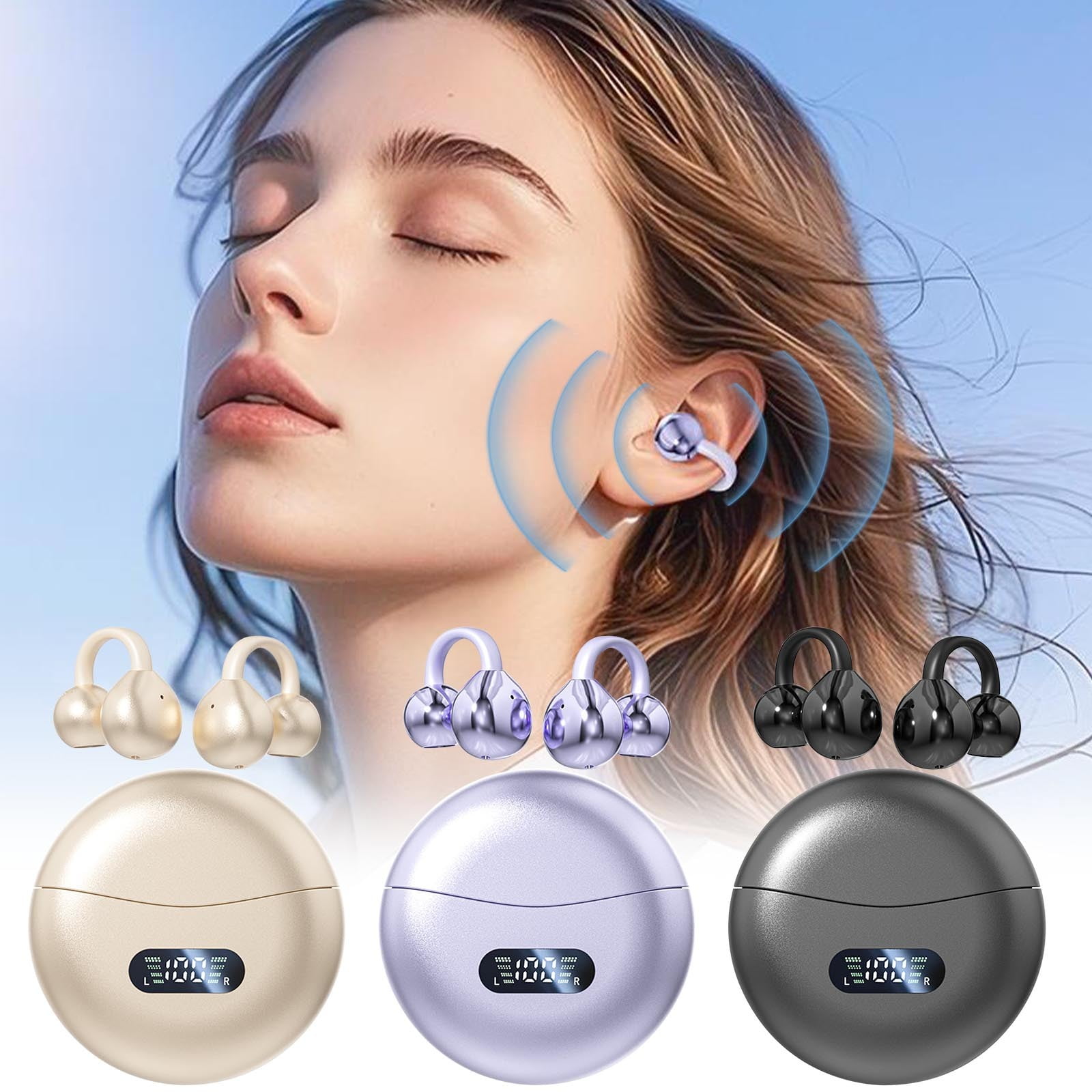 Summer Savings,New Conduction Bluetooth Earphones,Sports Style with ...