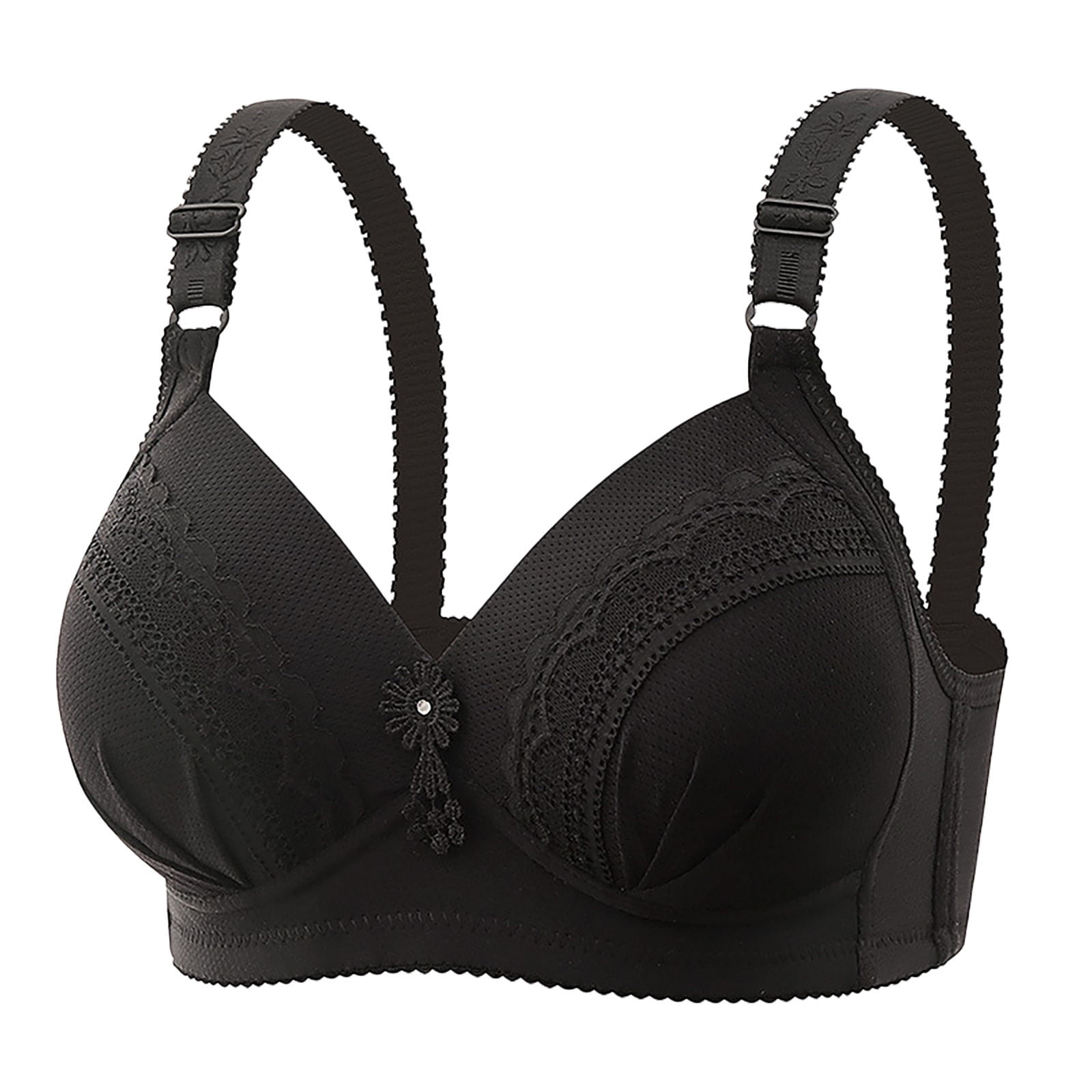 Summer Savings, Non Steel Ring Style Bra, Gathered Middle Button ...