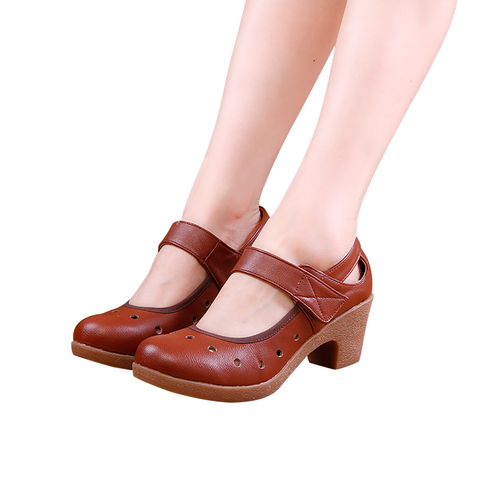 Summer Savings! Pitauce Women's Shoes Classic Casual Round Toe Mid ...