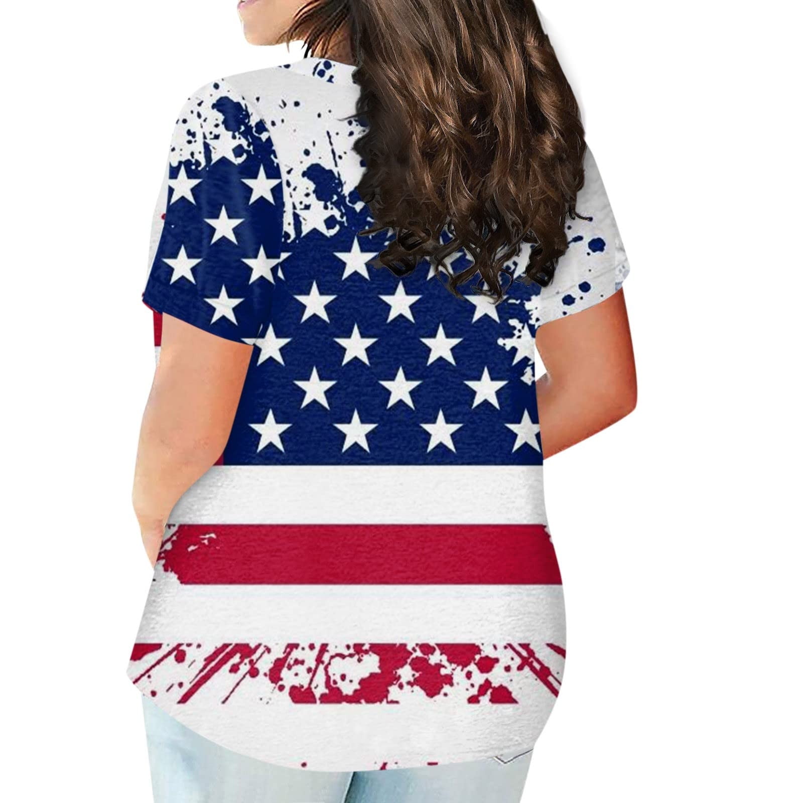 Summer Savings Sentmoon 4th Of July Tops For Women Women Tops Shirts