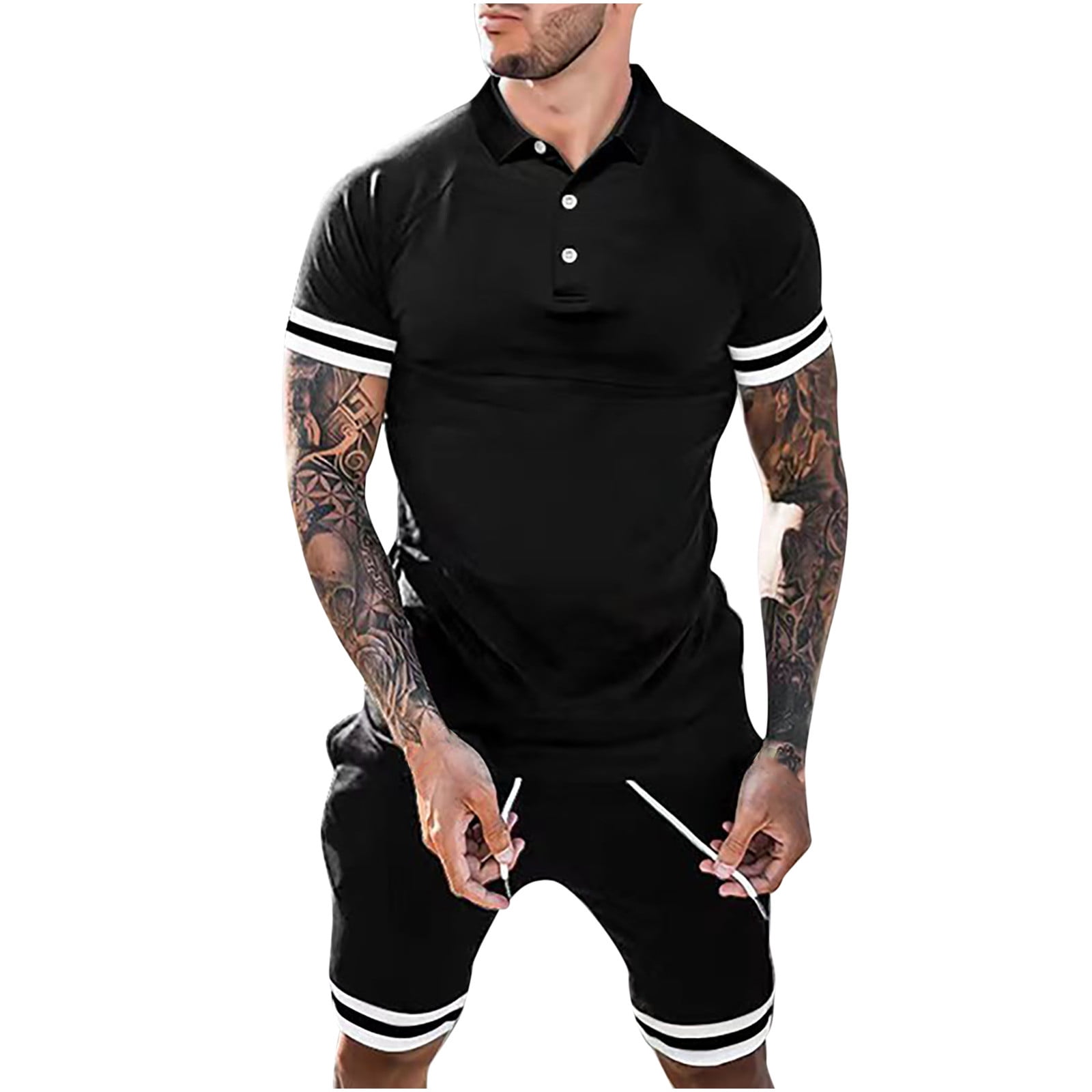 Summer Savings! Stamzod 2 Piece Outfit For Men Oversize Shorts Set ...