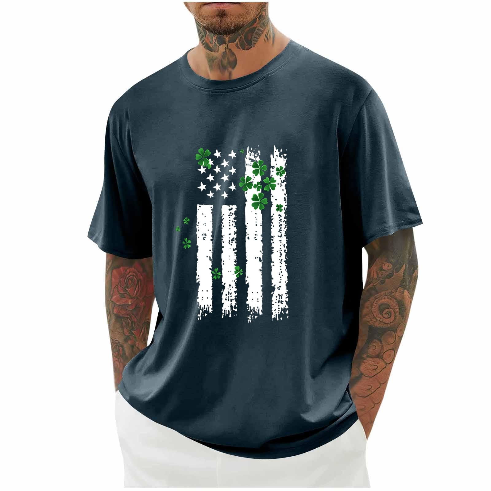 Summer Savings, Summer Tops Men, Men's Round Neck Casual Short Sleeve ...