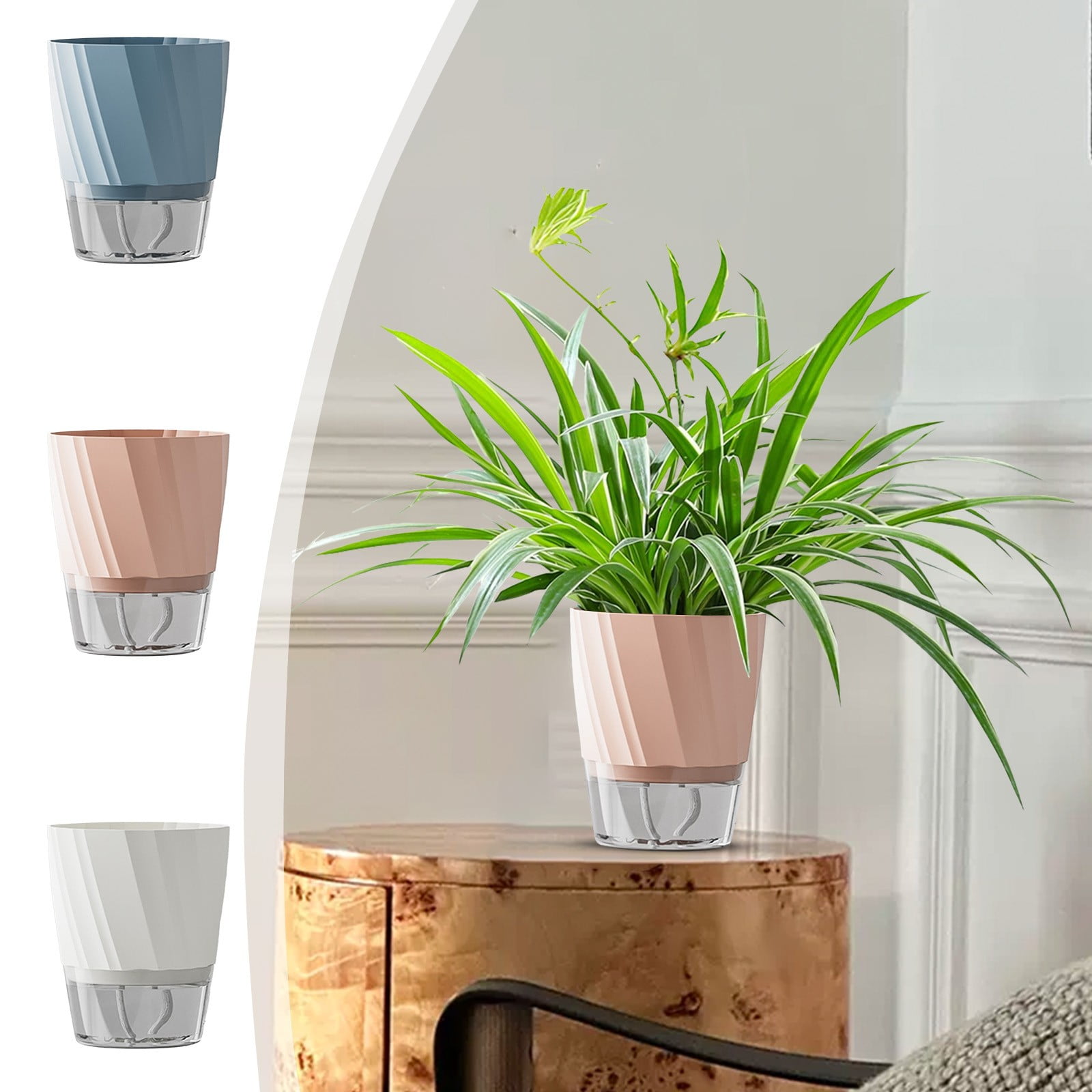 Summer Savings, Topliu Self Watering Pothos Planter Water Culture Stackable Planter for Desk ...