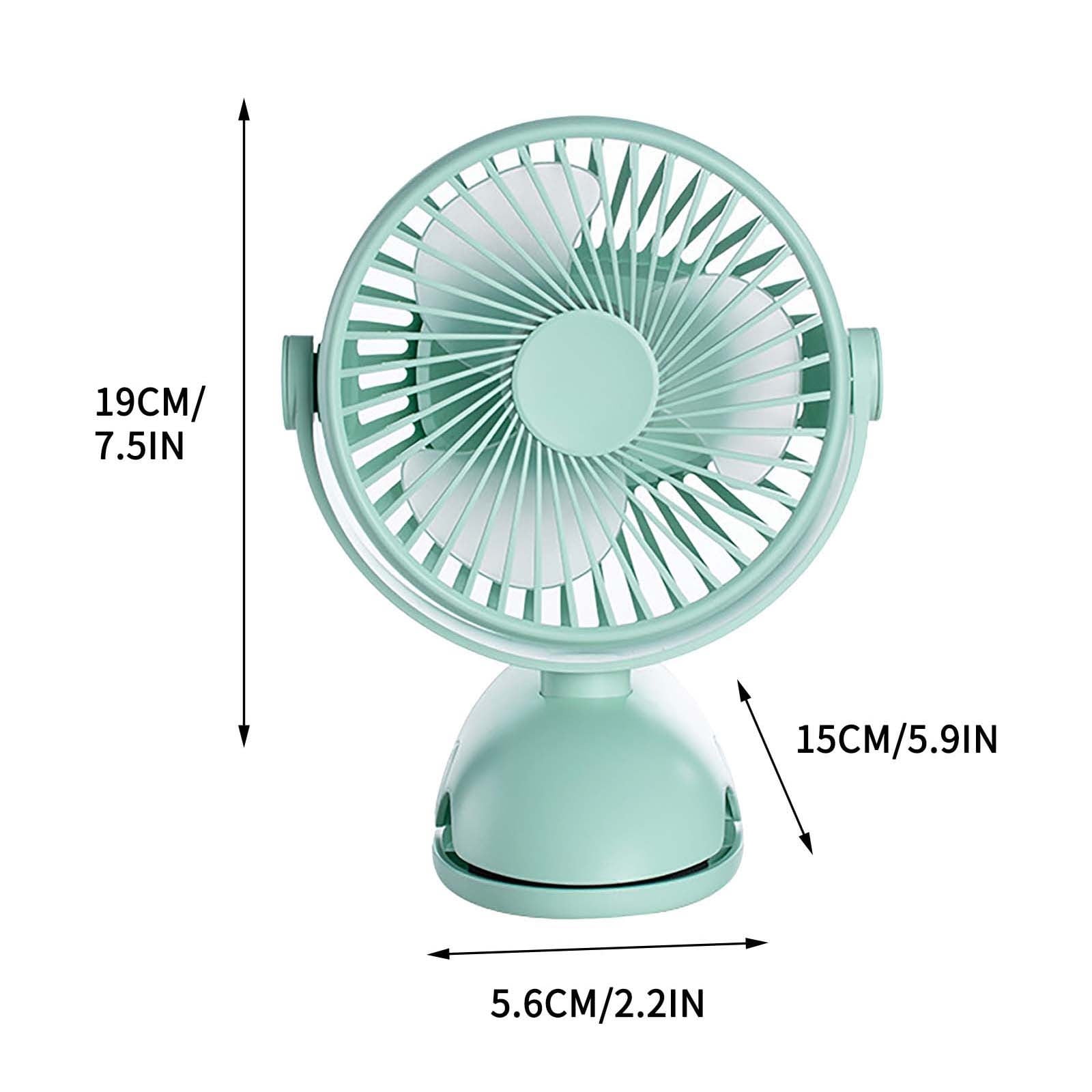 Summer Savings,USB Mini Rechargeable Car Mount Fan, Dual Battery ...