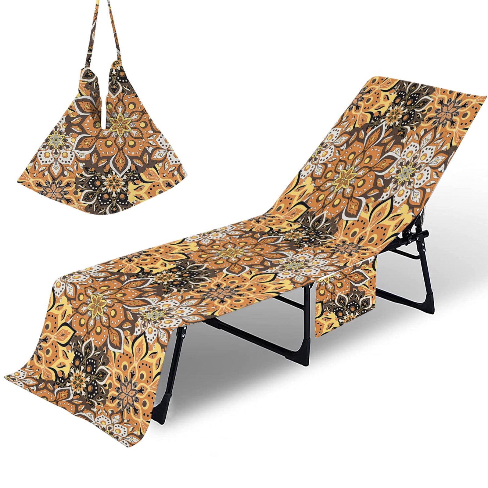 Up to 40% Off Deals! Viflosae Beach Chair Cover With Side Pockets ...