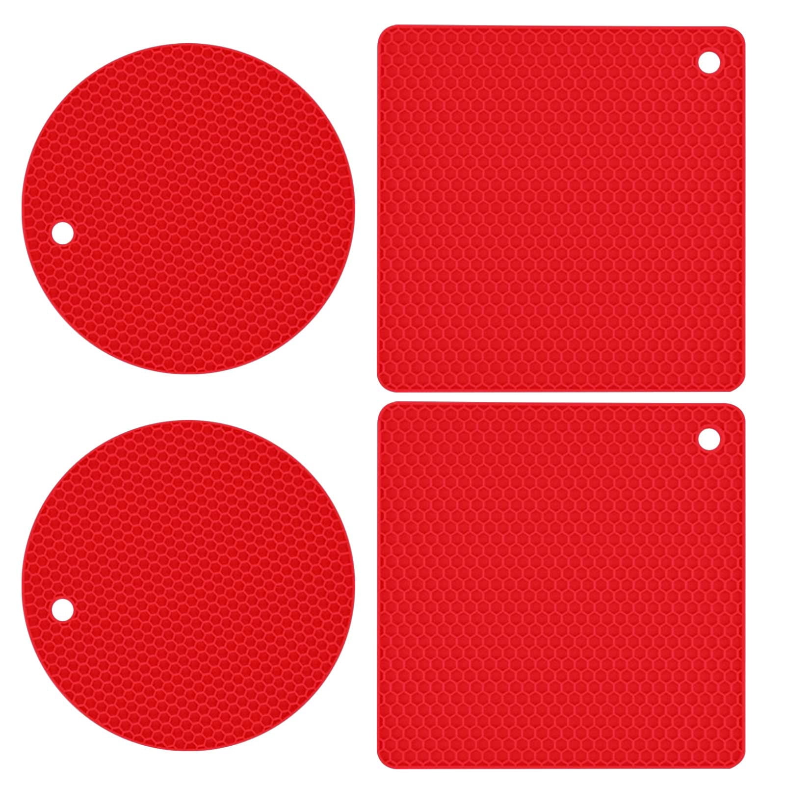 WJSXC Mat Set Silicone Heat Insulation Table Mat Kitchen Pot Scalding ...