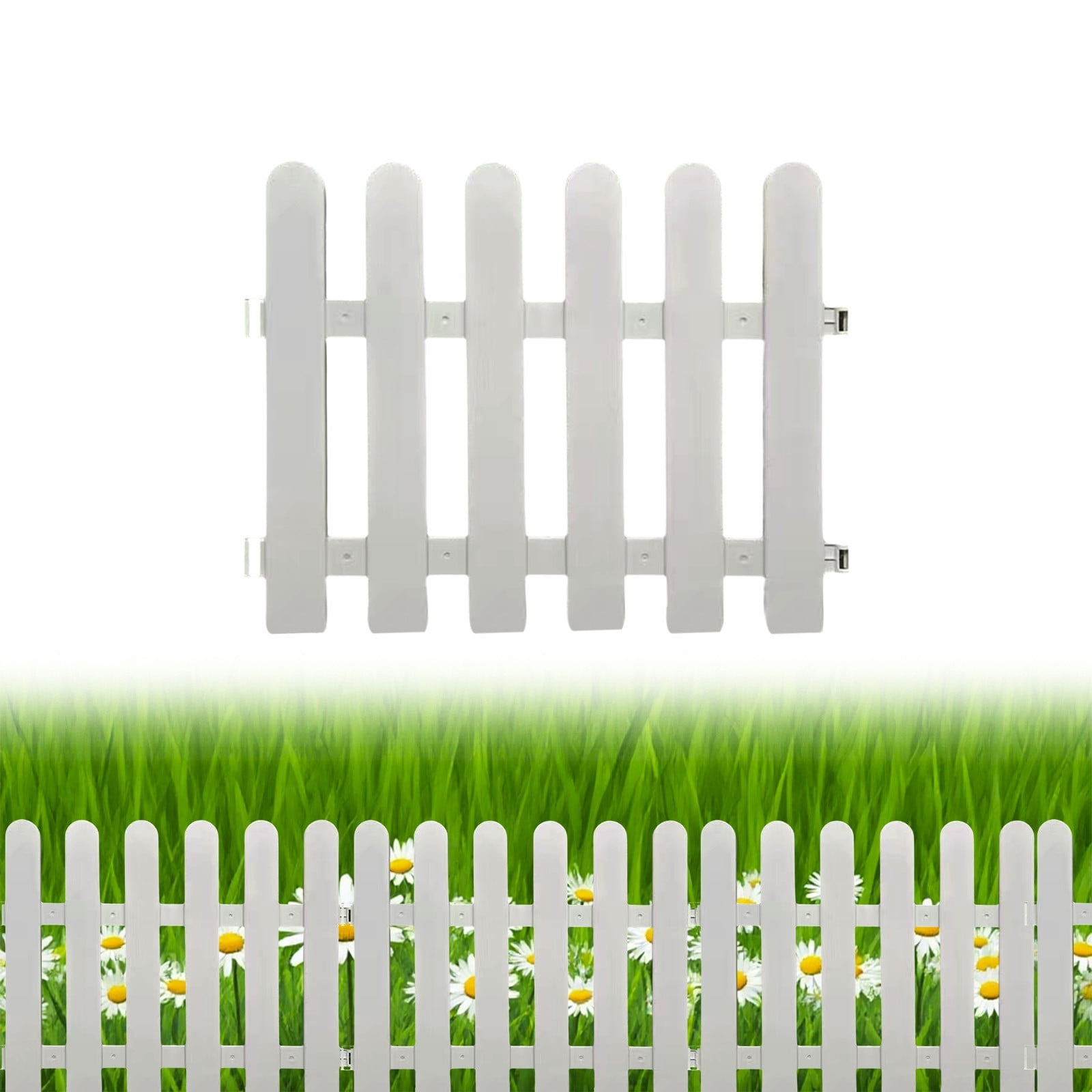Summer Savings! White Plastic Garden Fence - 15.8*19.7" White Decorative Pickets, Interlocking ...