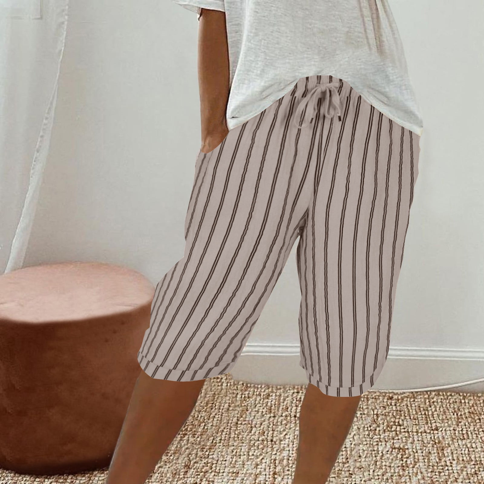 Summer Savings,Women Summer Shorts, Pantalones cortos de pierna ancha ...