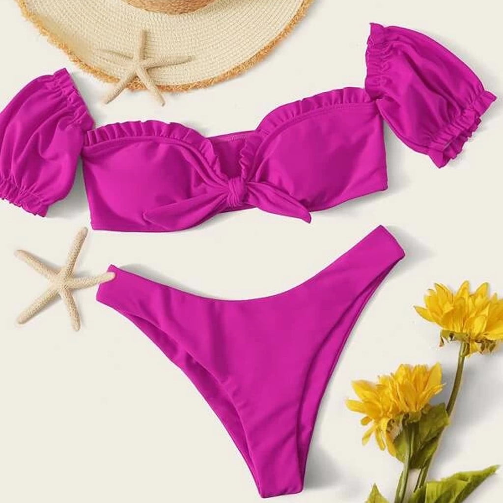 Summer Savings, Women's Sexy High Cut Bikini Set, Tie-Lace Up, High ...