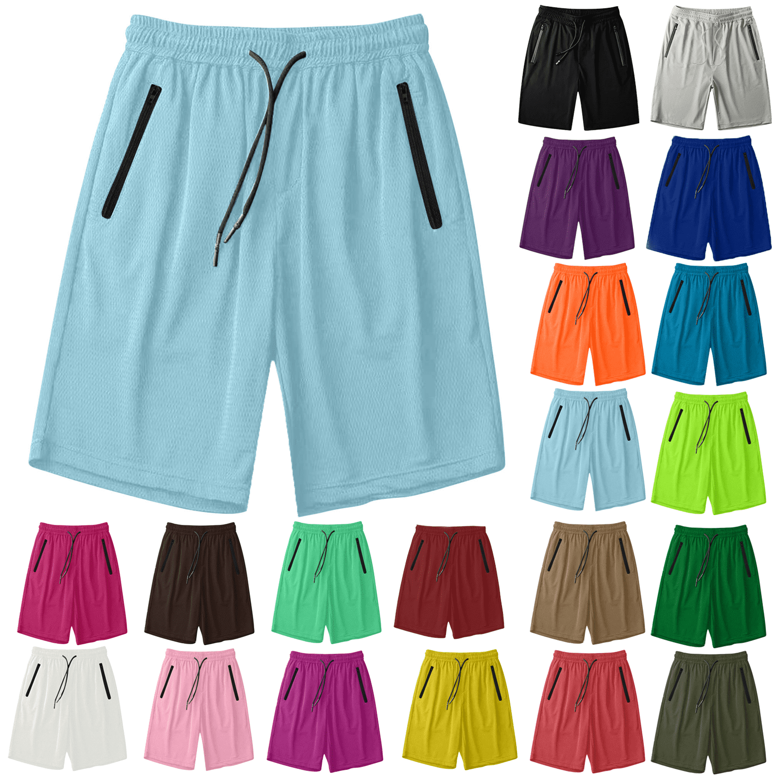 Women's Summer Oversize Shorts Workout Elastic Waist Casual Pockets ...